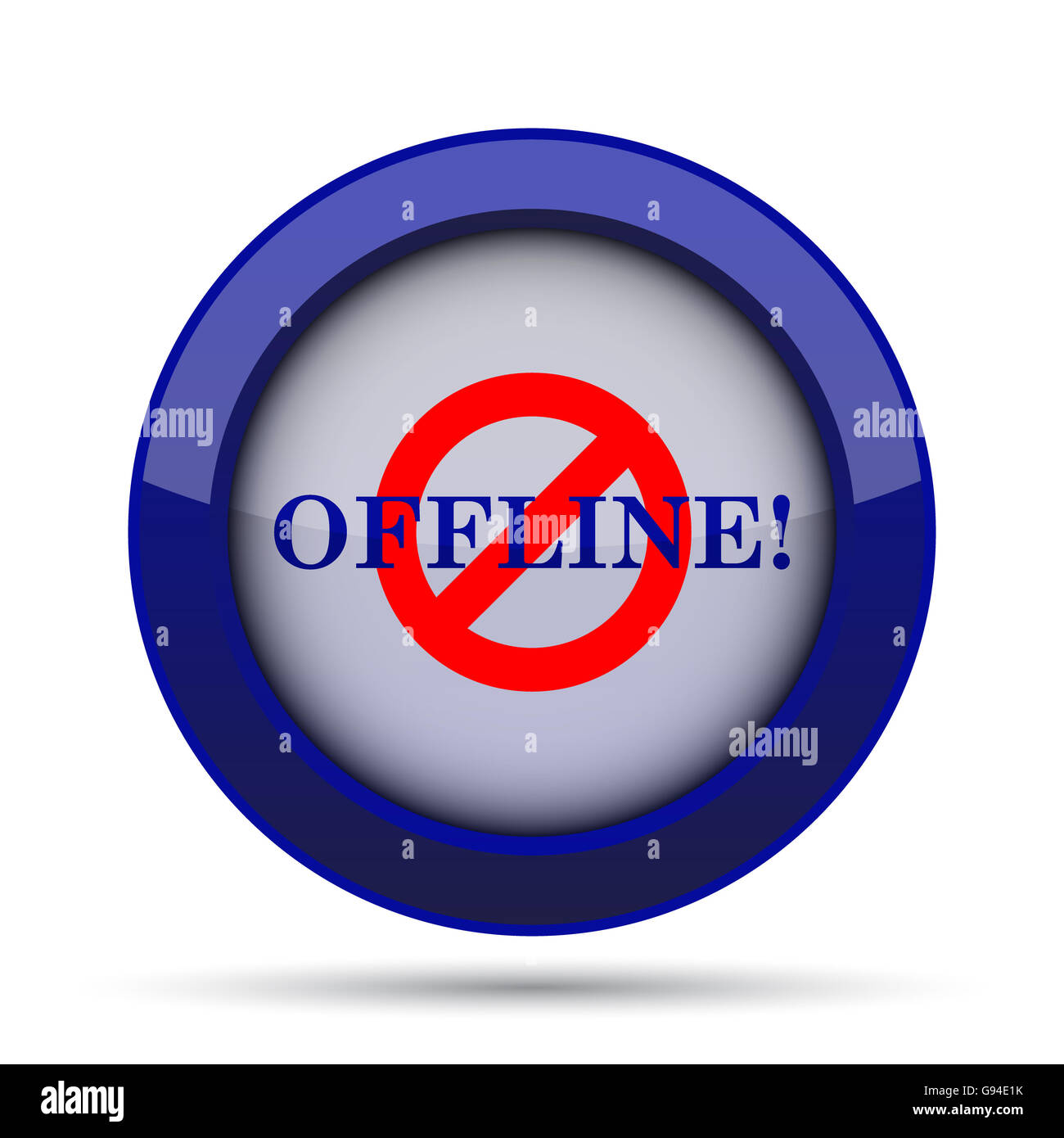 Offline icon. Internet button on white background Stock Photo - Alamy