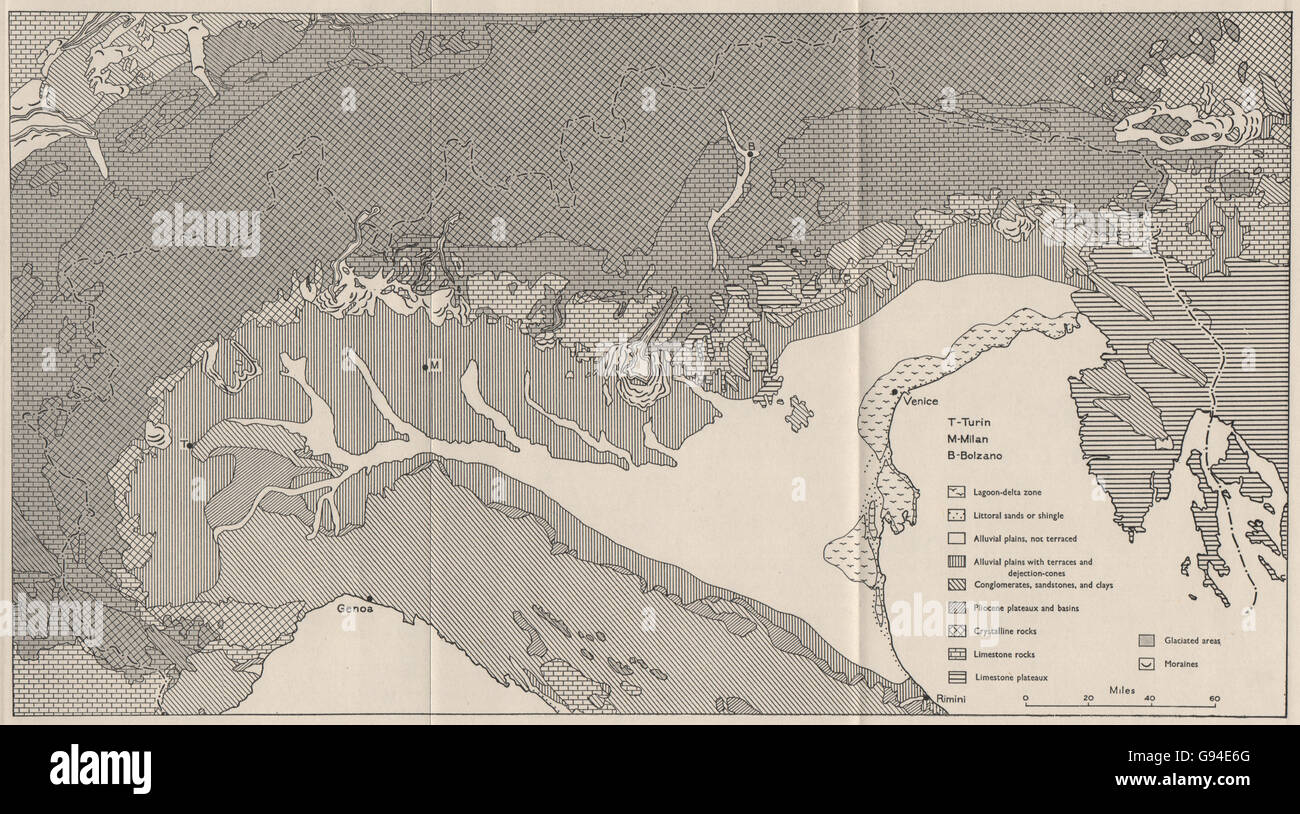 NORTHERN ITALY: Landform types. WW2 ROYAL NAVY INTELLIGENCE MAP, 1944 ...