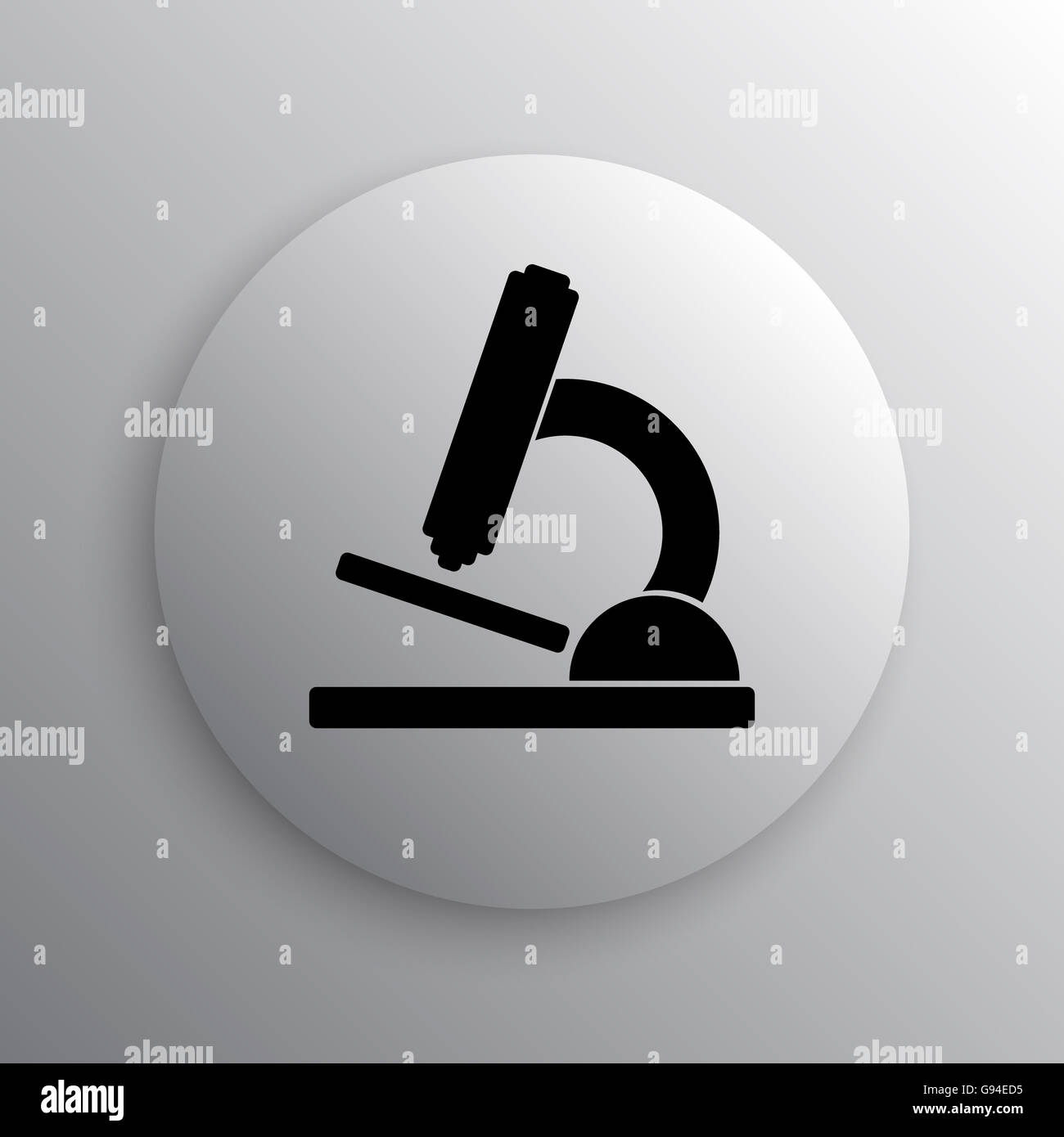 Microscope icon. Internet button on white background Stock Photo - Alamy