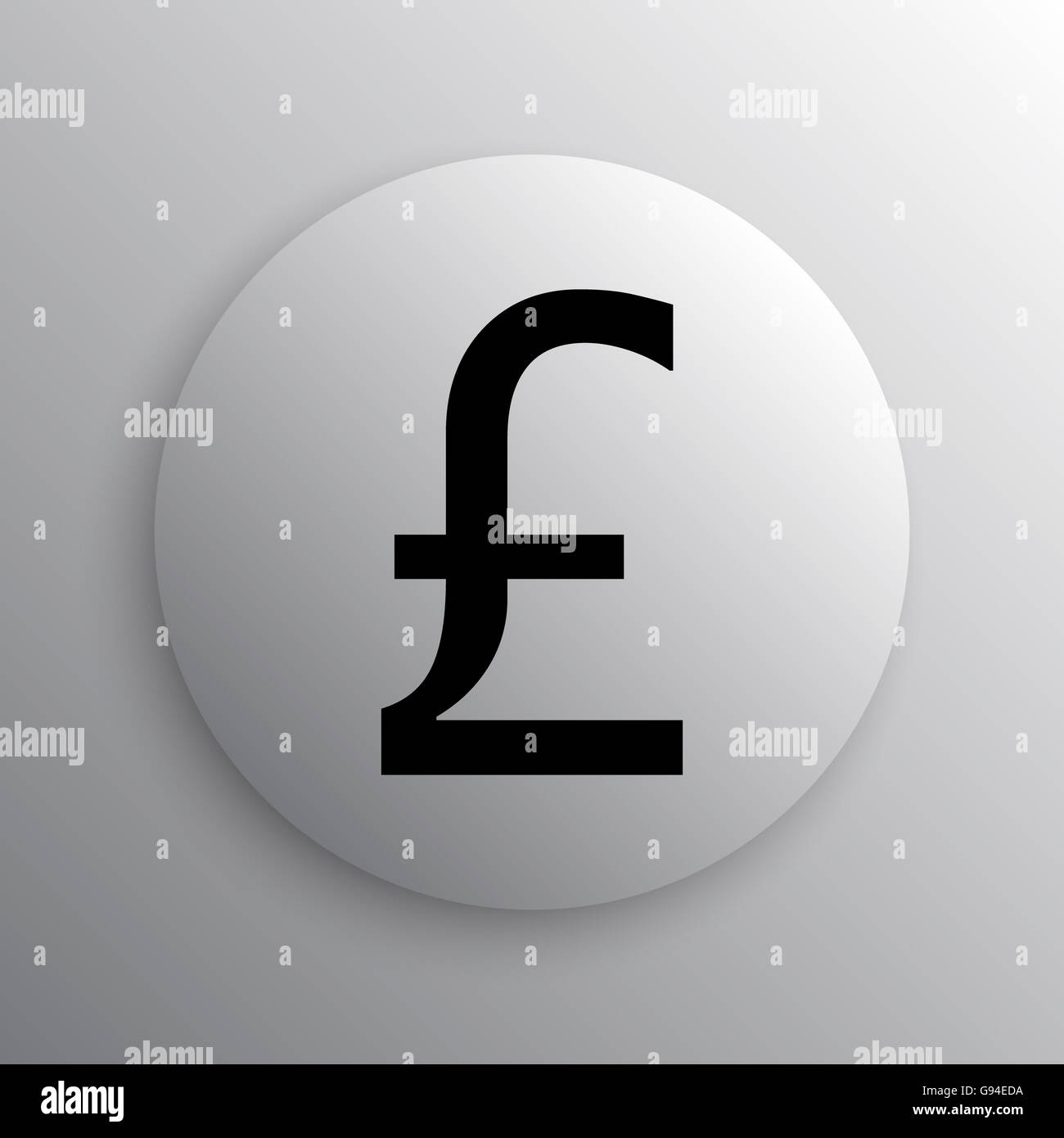 Pound icon. Internet button on white background Stock Photo - Alamy