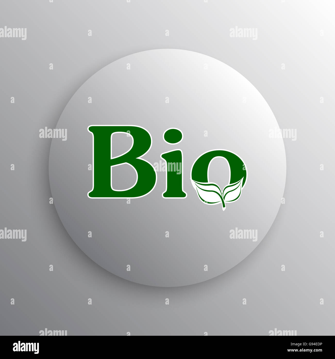 White leaf bio symbol icon hi-res stock photography and images - Alamy