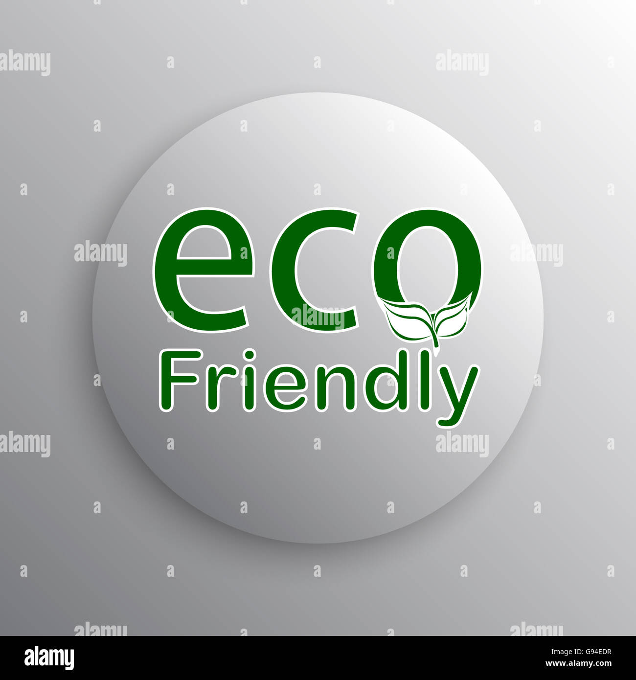 Eco Friendly icon. Internet button on white background Stock Photo - Alamy