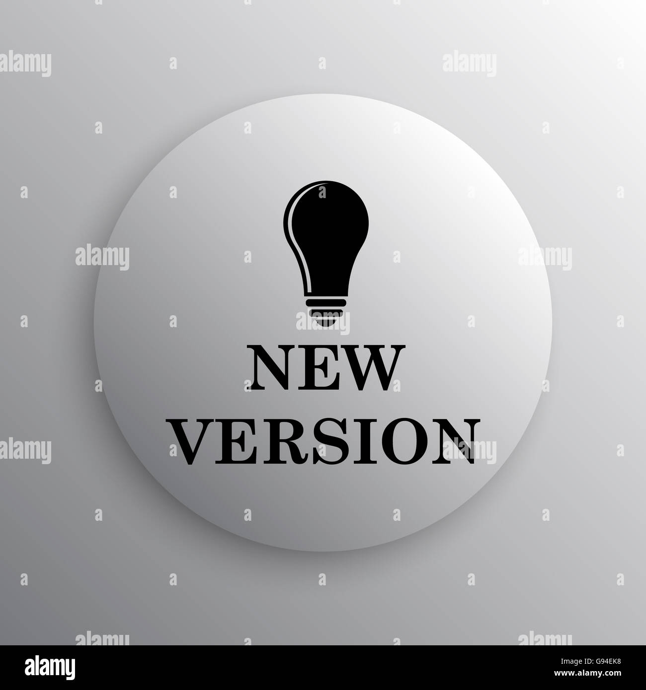 New version icon. Internet button on white background Stock Photo - Alamy