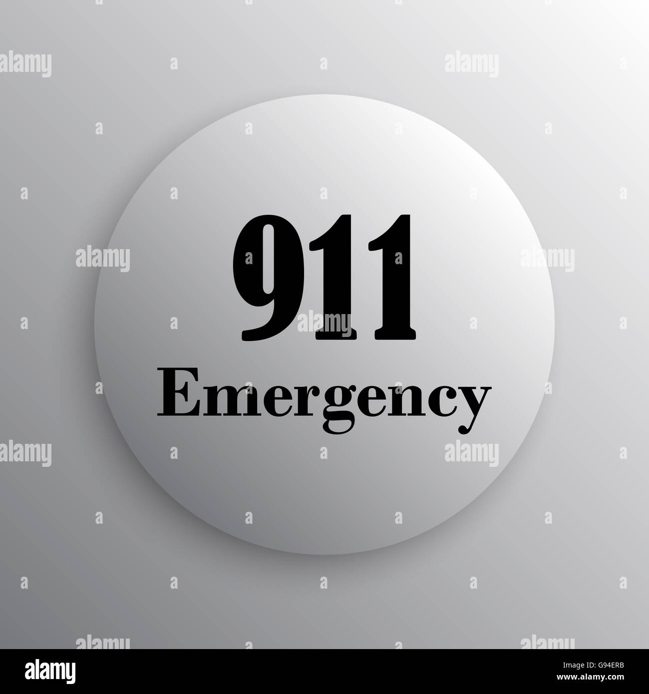 911 Emergency icon. Internet button on white background Stock Photo - Alamy
