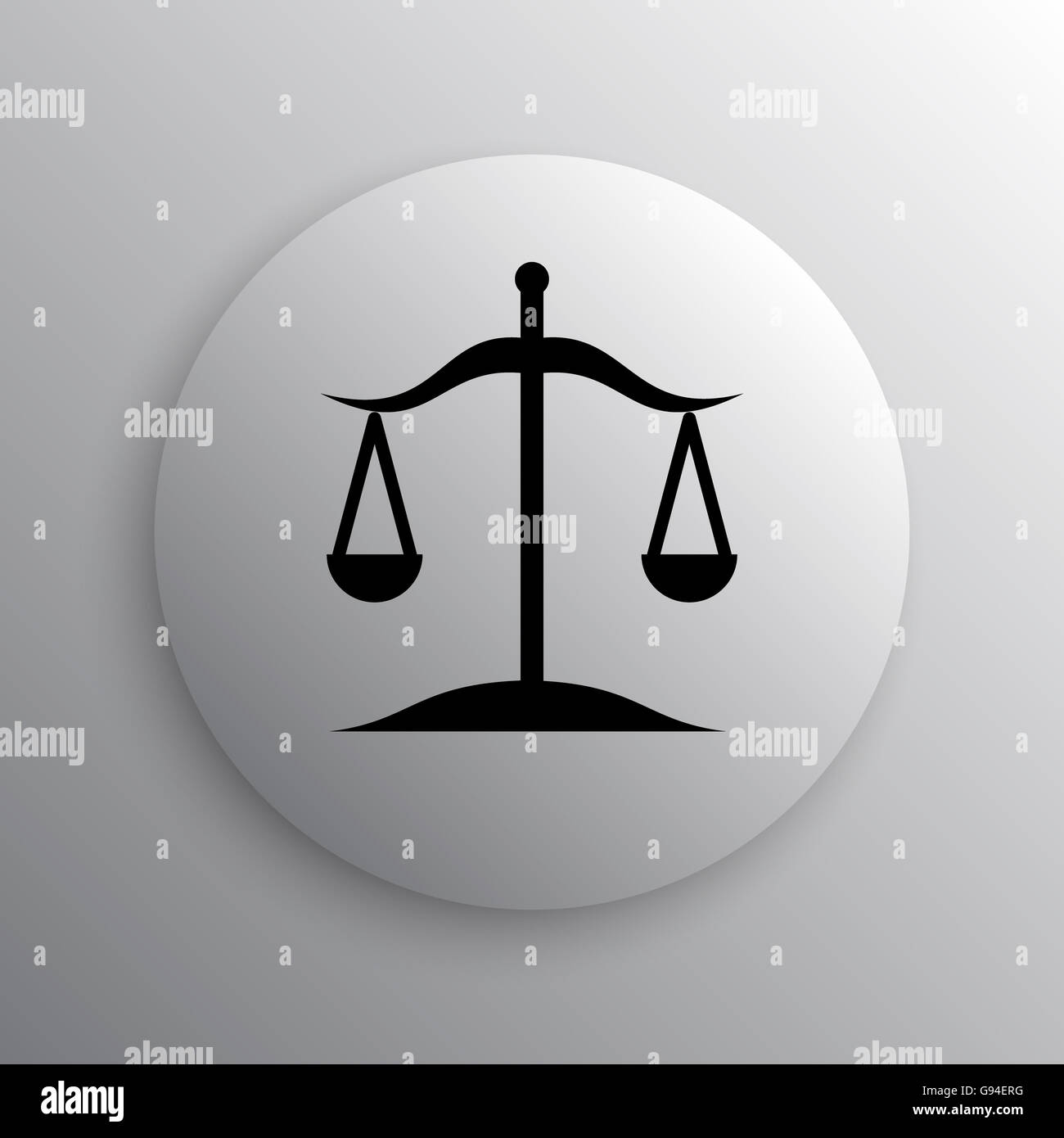 Balance icon. Internet button on white background Stock Photo - Alamy