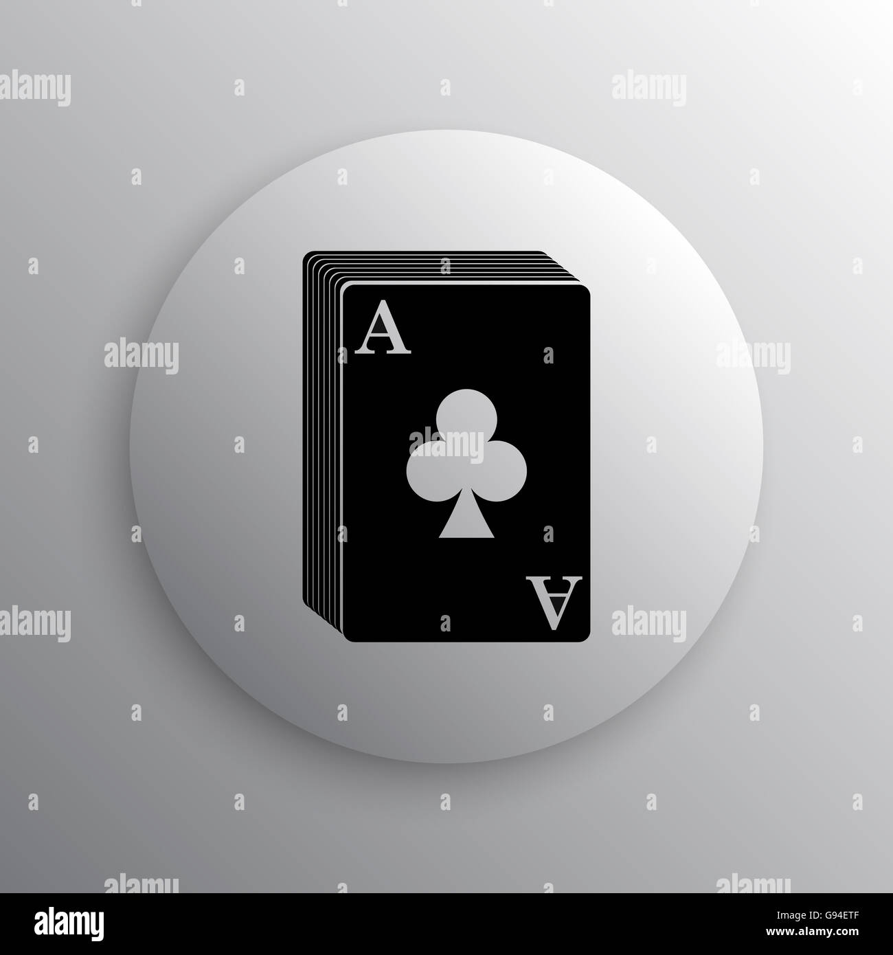 Deck of cards icon. Internet button on white background Stock Photo - Alamy