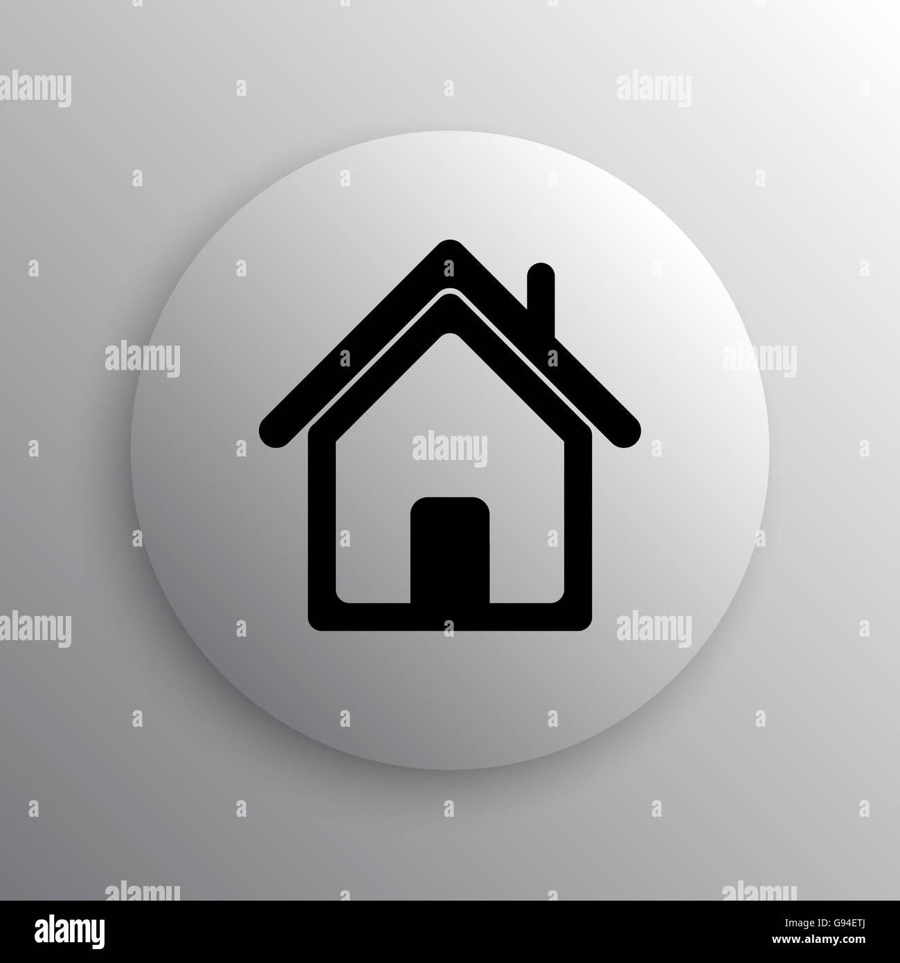 Home icon. Internet button on white background Stock Photo - Alamy