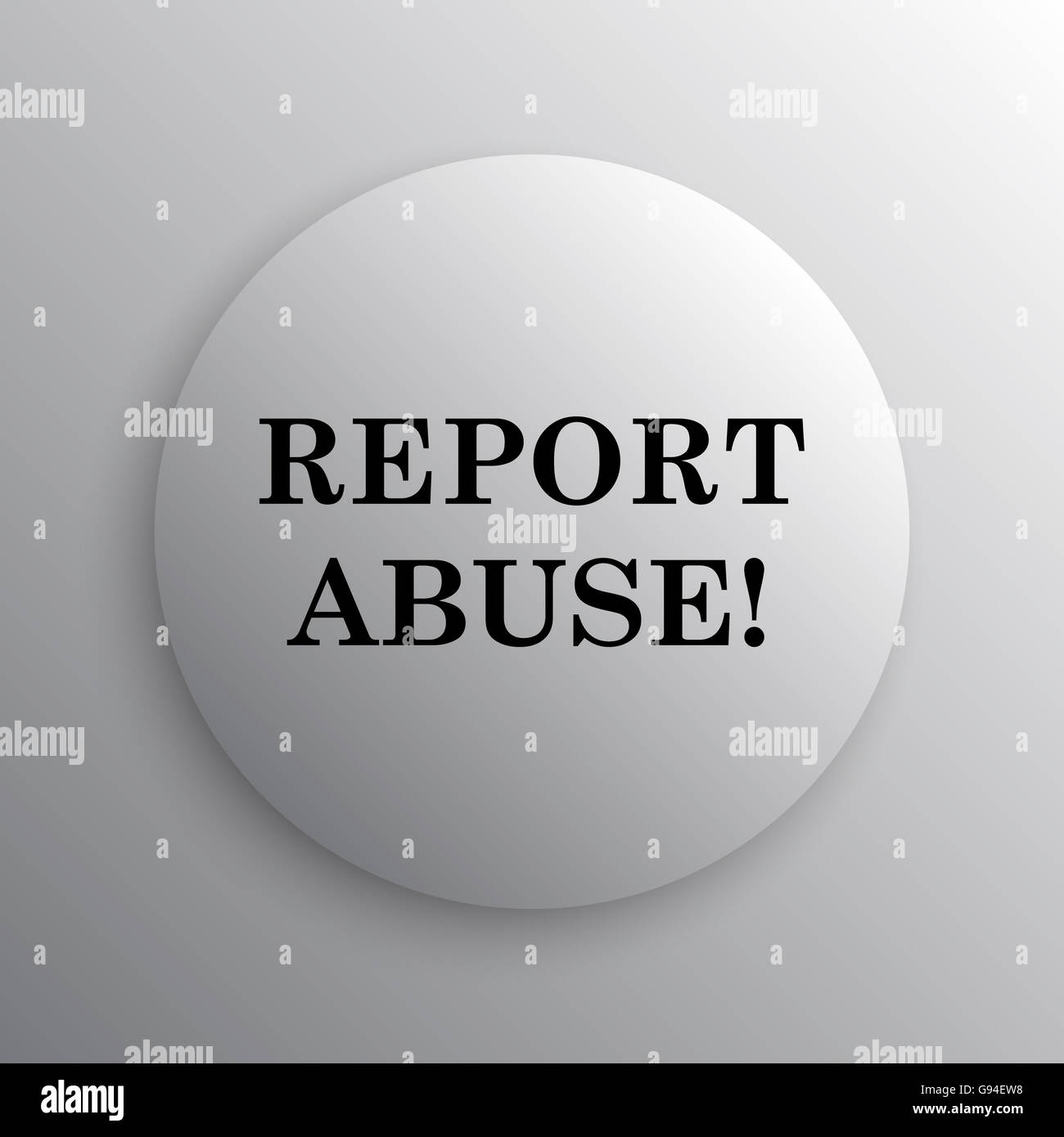 Report abuse icon. Internet button on white background Stock Photo - Alamy