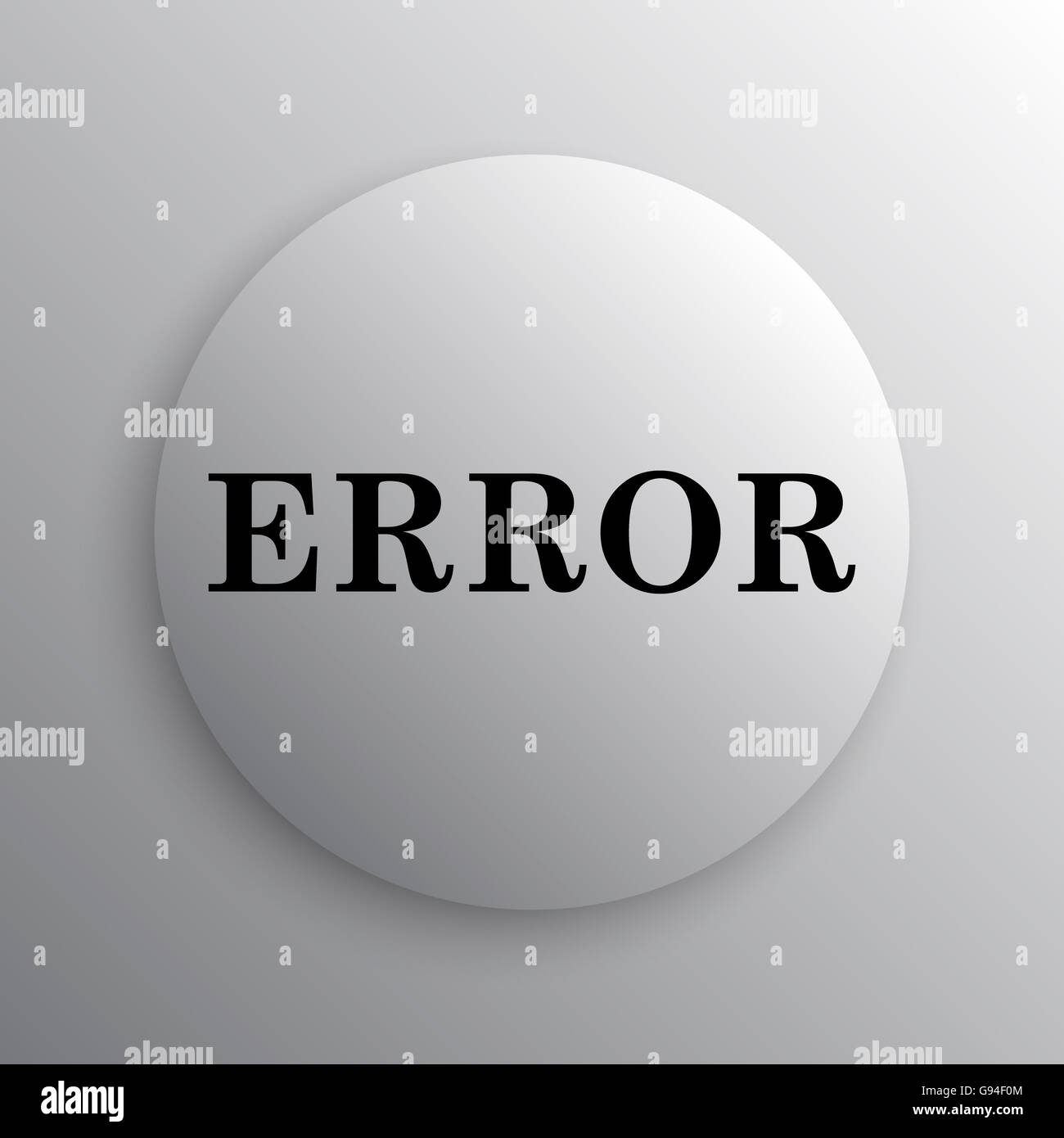 error icon. Internet button on white background Stock Photo - Alamy