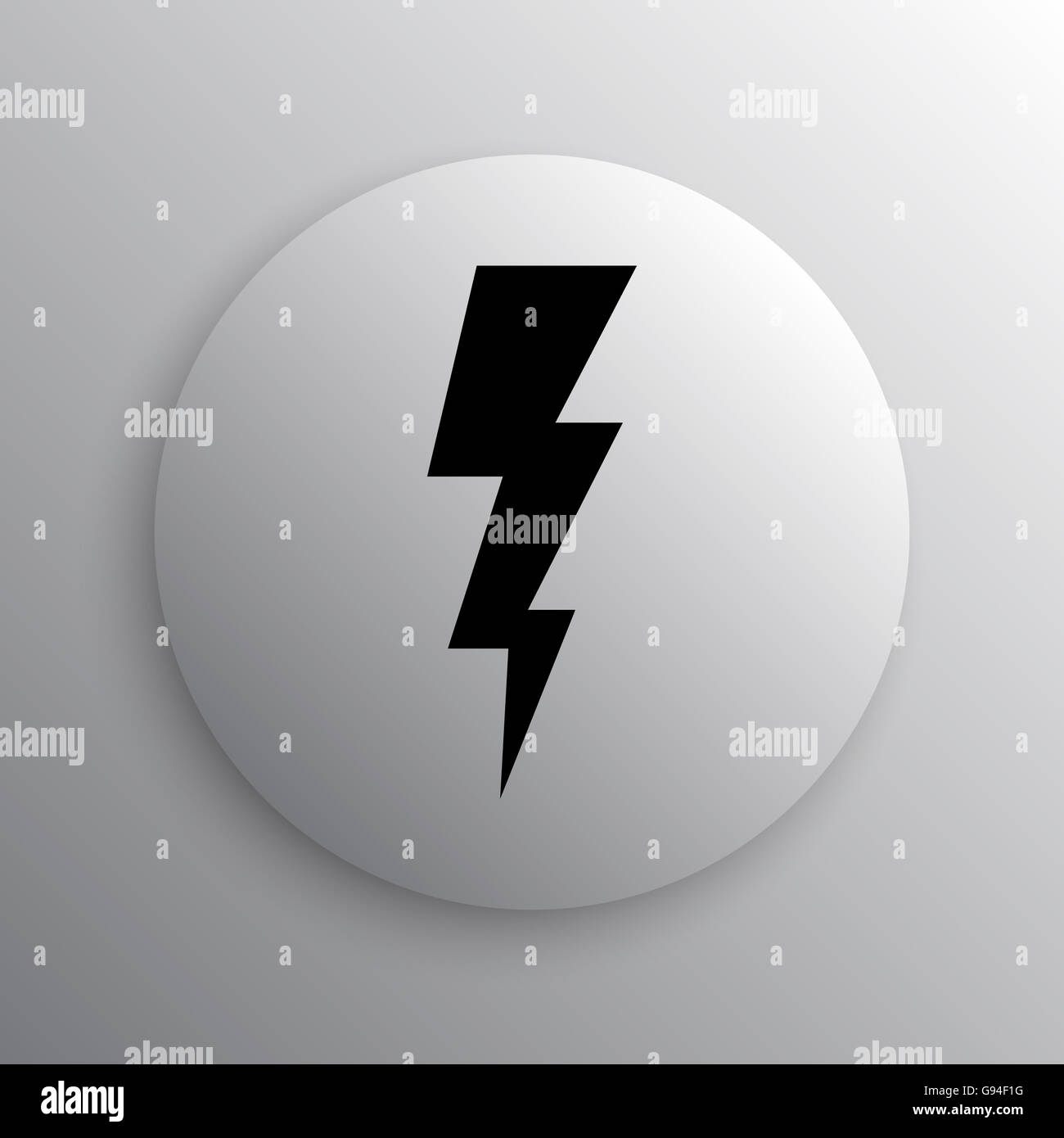 Lightning icon. Internet button on white background Stock Photo - Alamy