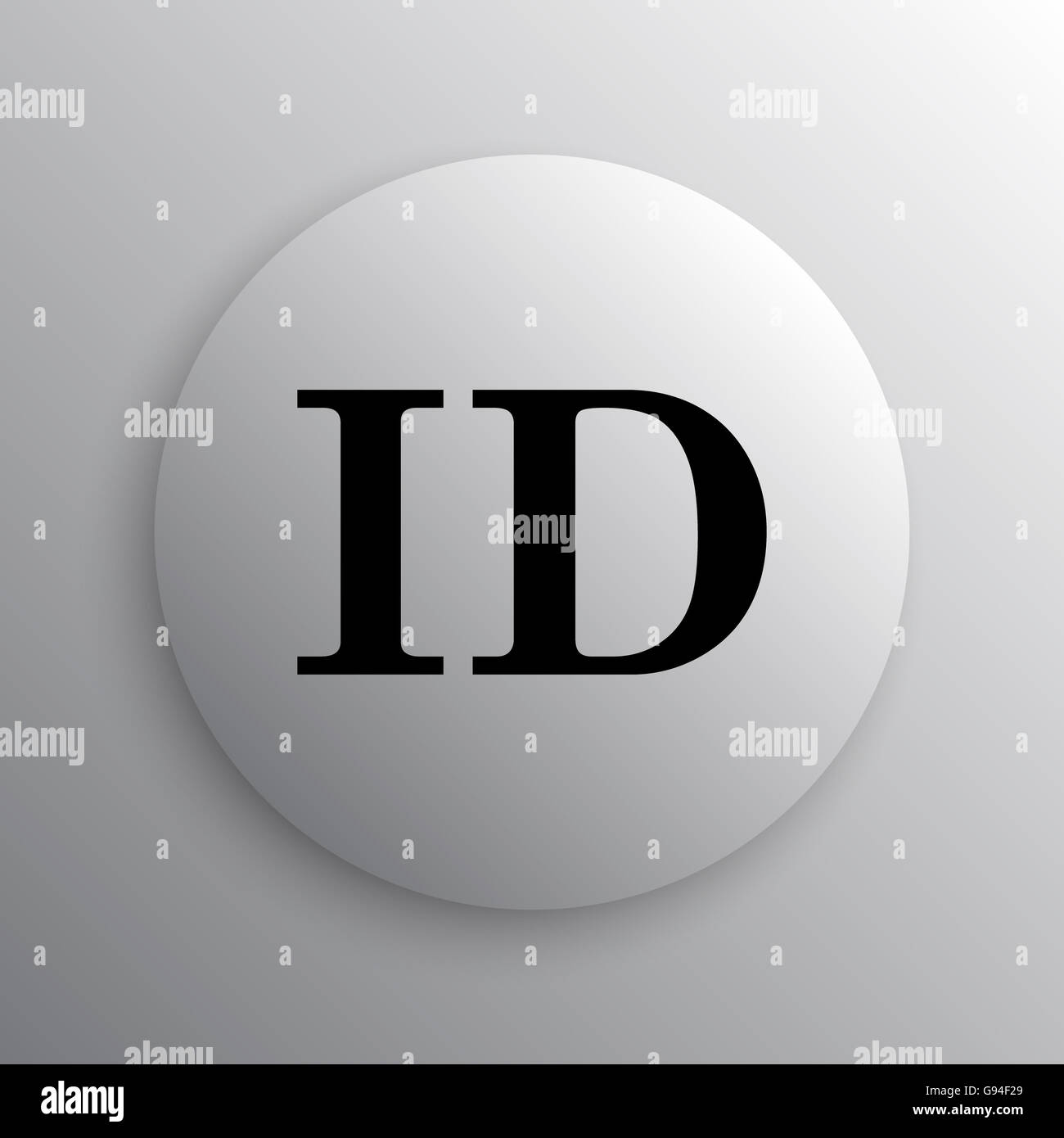 ID icon. Internet button on white background Stock Photo - Alamy