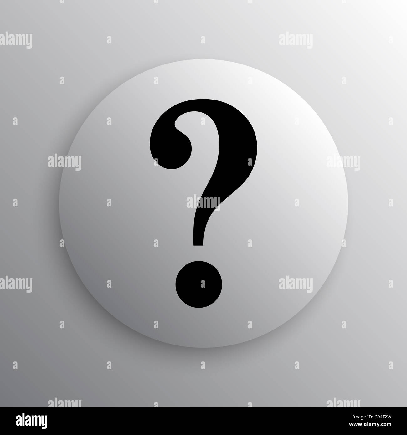 Question mark icon. Internet button on white background Stock Photo - Alamy