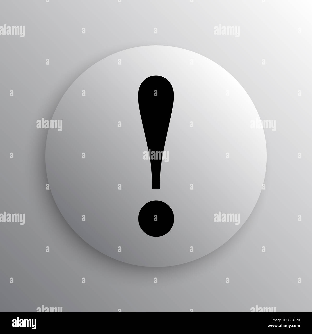 Attention icon. Internet button on white background Stock Photo - Alamy