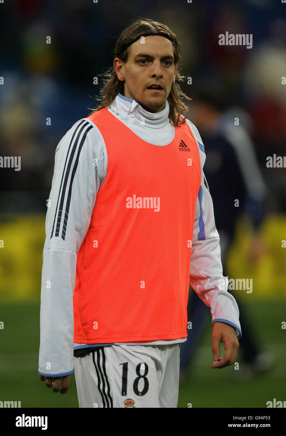 Real madrid warm up prior to uefa champions league hi-res stock ...