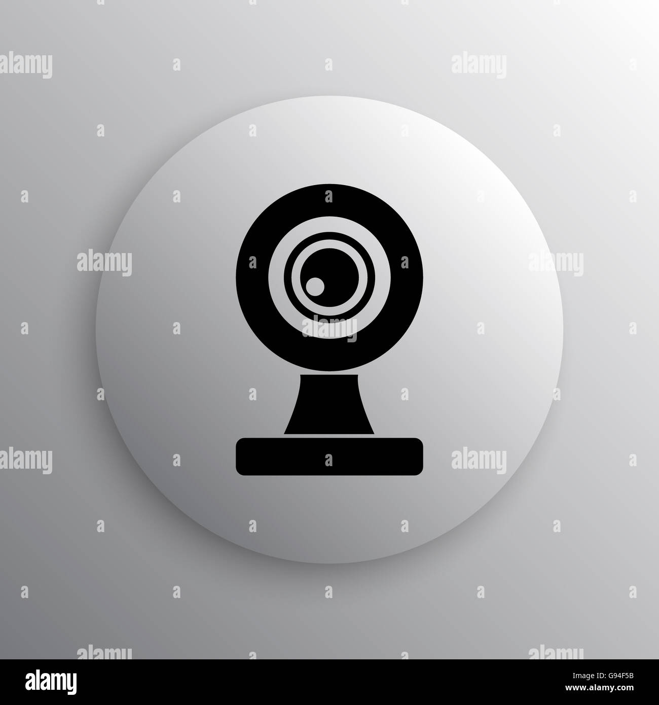 Webcam icon. Internet button on white background Stock Photo - Alamy