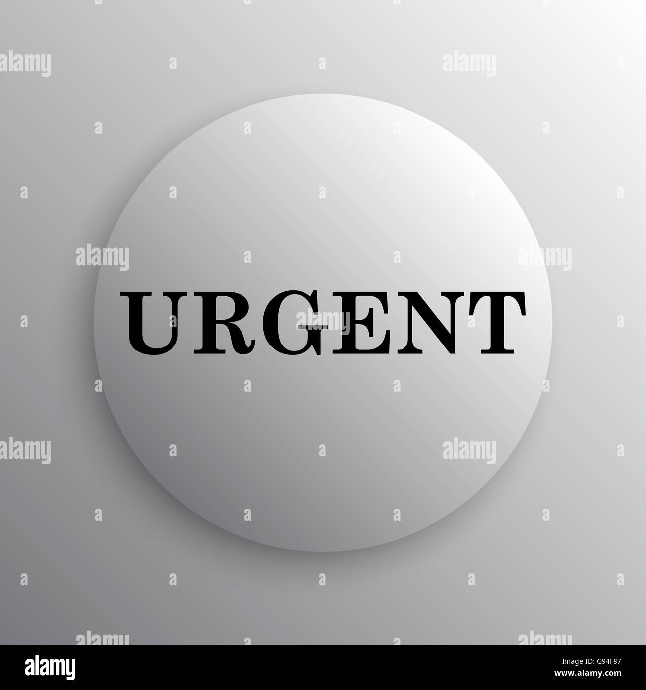 Urgent icon. Internet button on white background Stock Photo - Alamy
