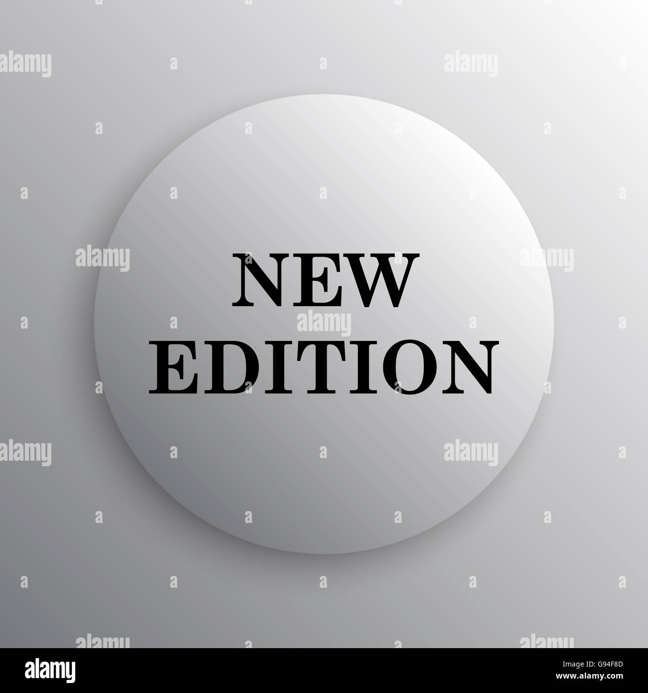 New edition icon. Internet button on white background Stock Photo - Alamy