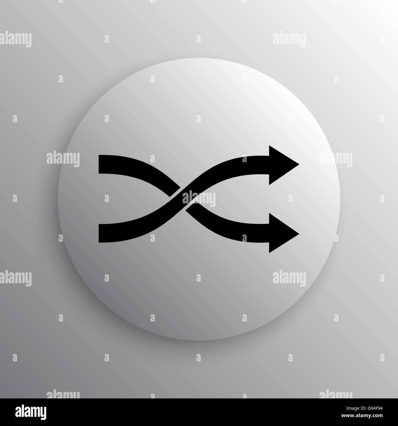White shuffle symbol hi-res stock photography and images - Alamy