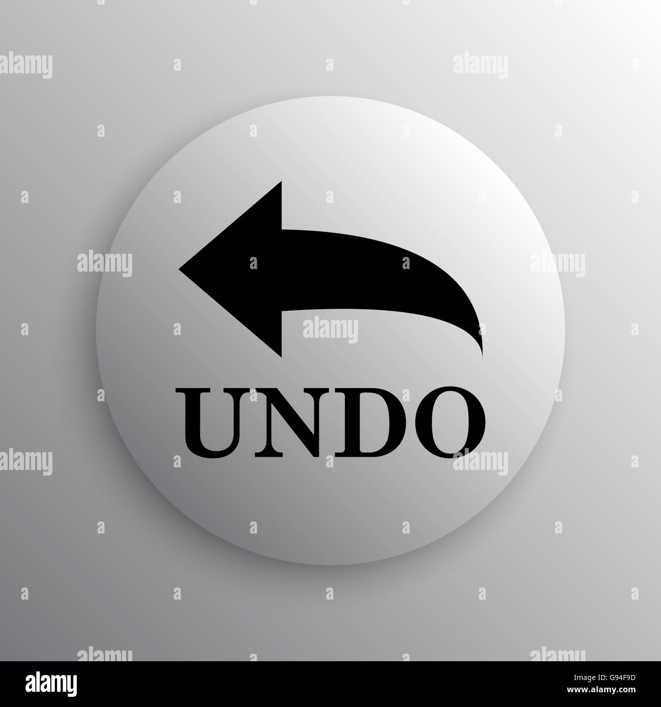 Undo icon. Internet button on white background Stock Photo - Alamy