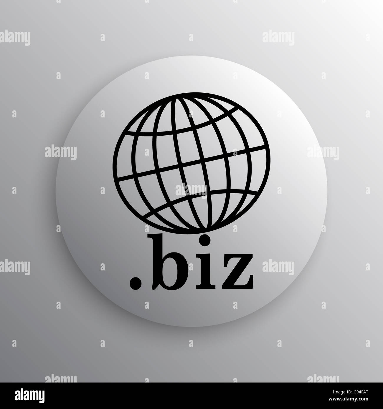 .biz icon. Internet button on white background Stock Photo - Alamy
