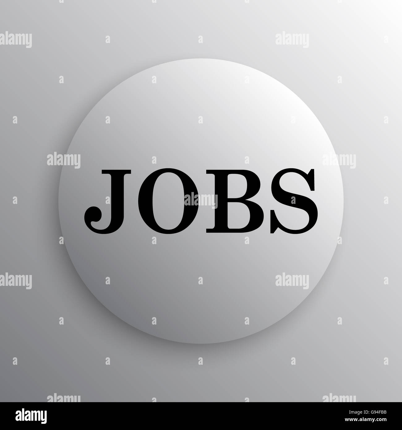 Jobs icon. Internet button on white background Stock Photo - Alamy