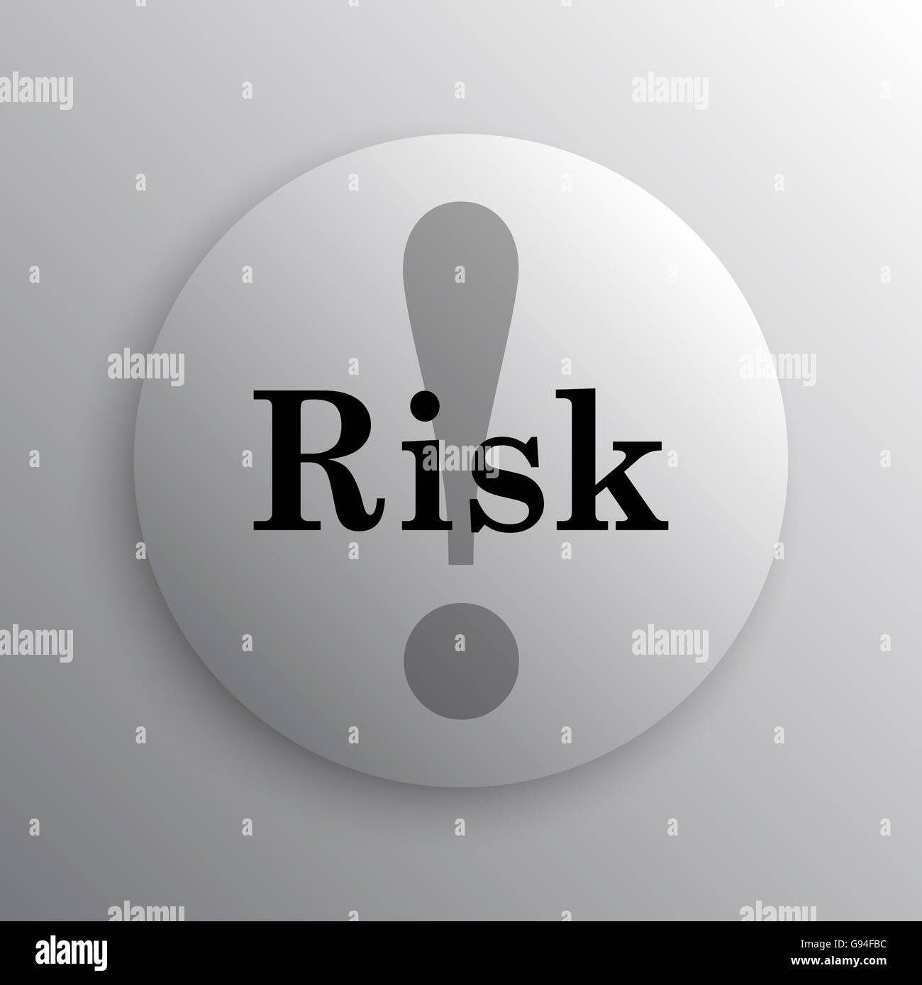 Risk icon. Internet button on white background Stock Photo - Alamy
