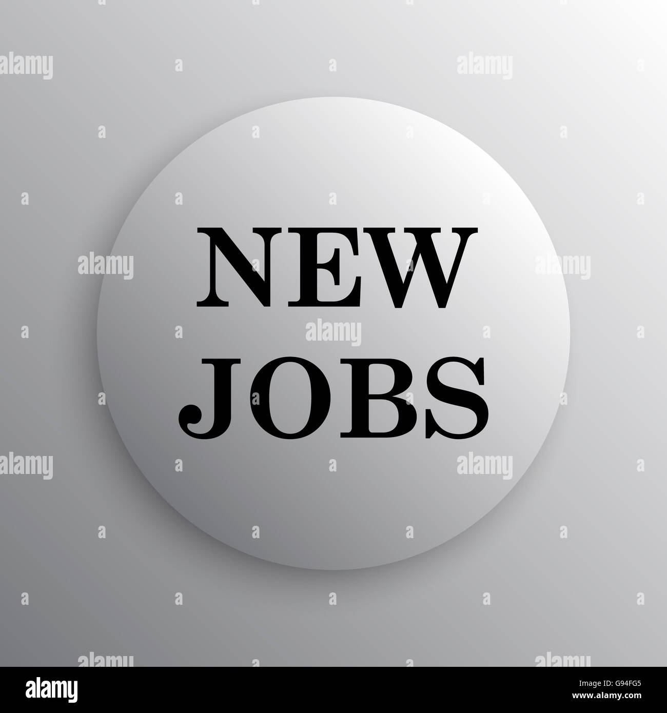 New jobs icon. Internet button on white background Stock Photo - Alamy