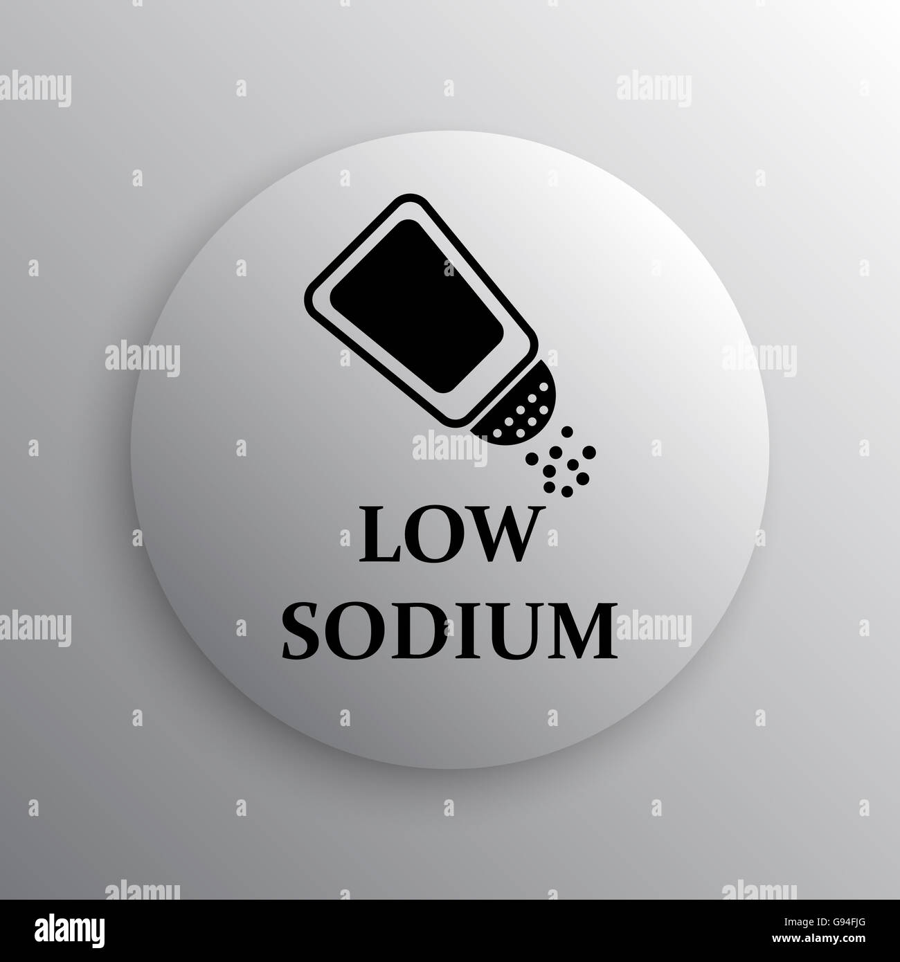 Low sodium icon. Internet button on white background Stock Photo - Alamy