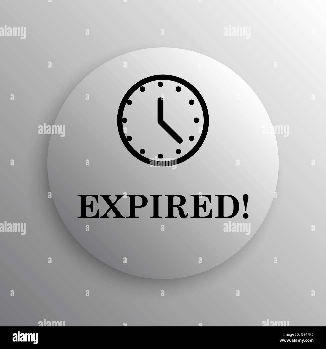 Expired icon. Internet button on white background Stock Photo - Alamy