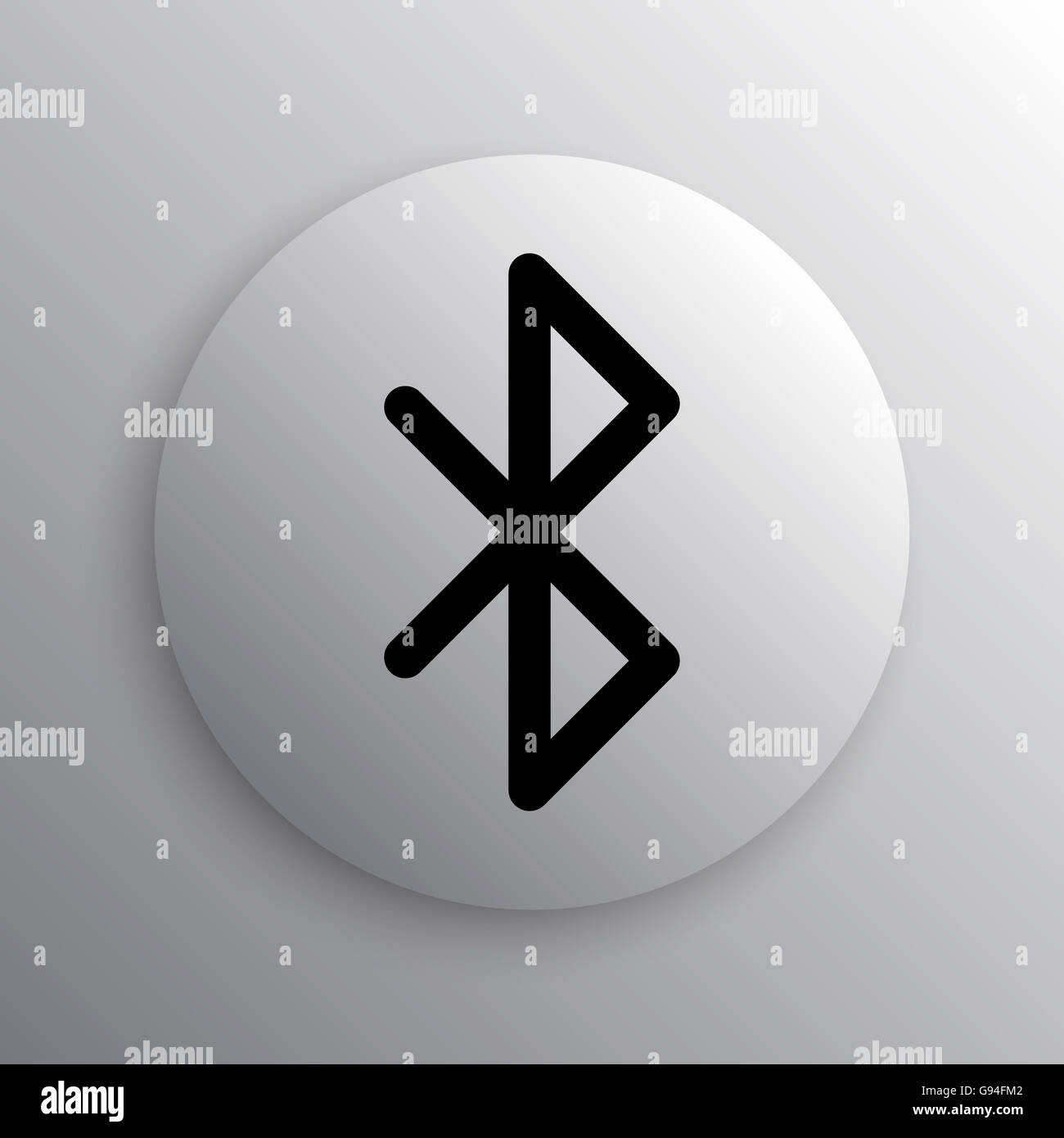 Bluetooth icon. Internet button on white background Stock Photo - Alamy
