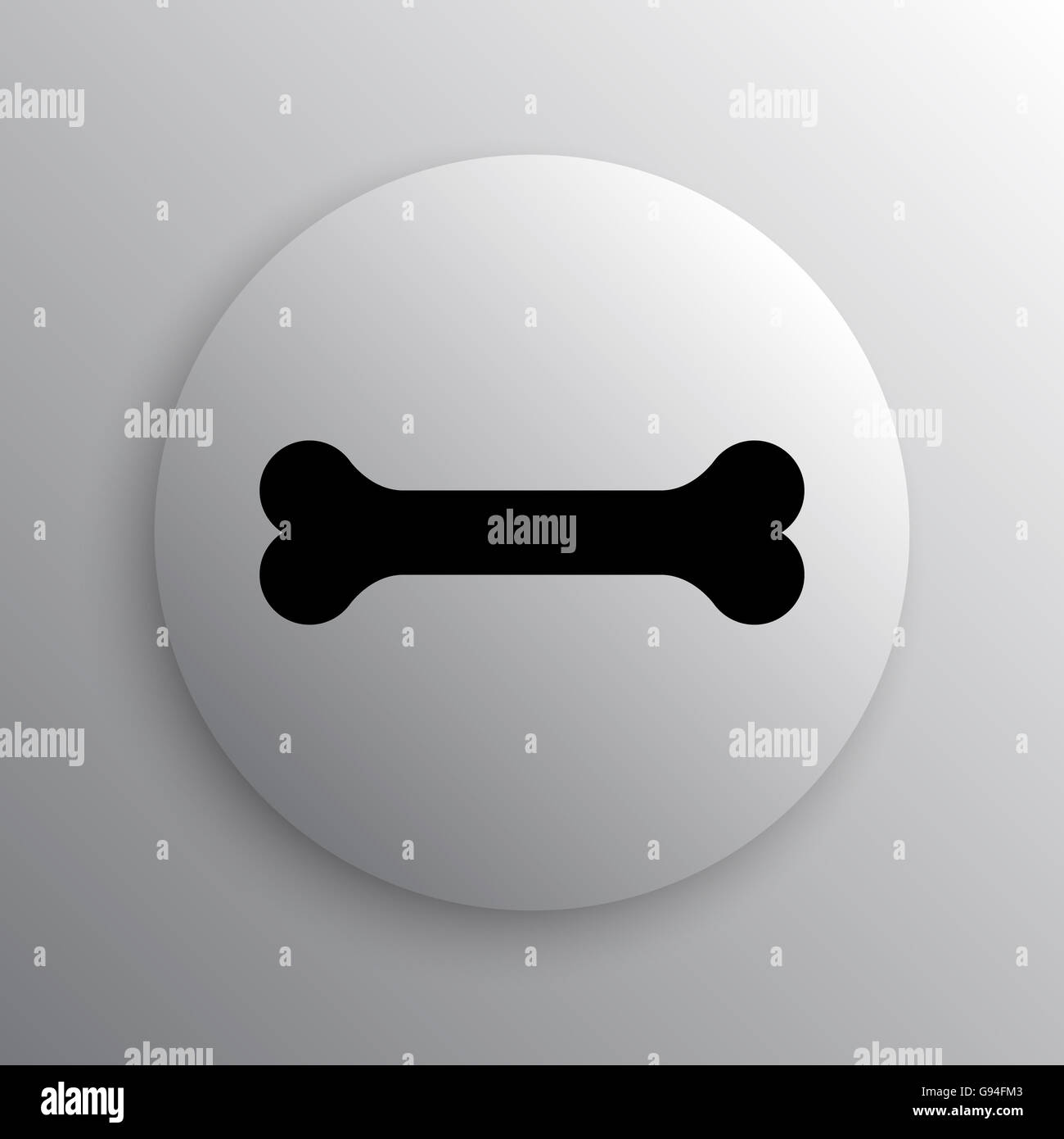 Bone icon. Internet button on white background Stock Photo - Alamy