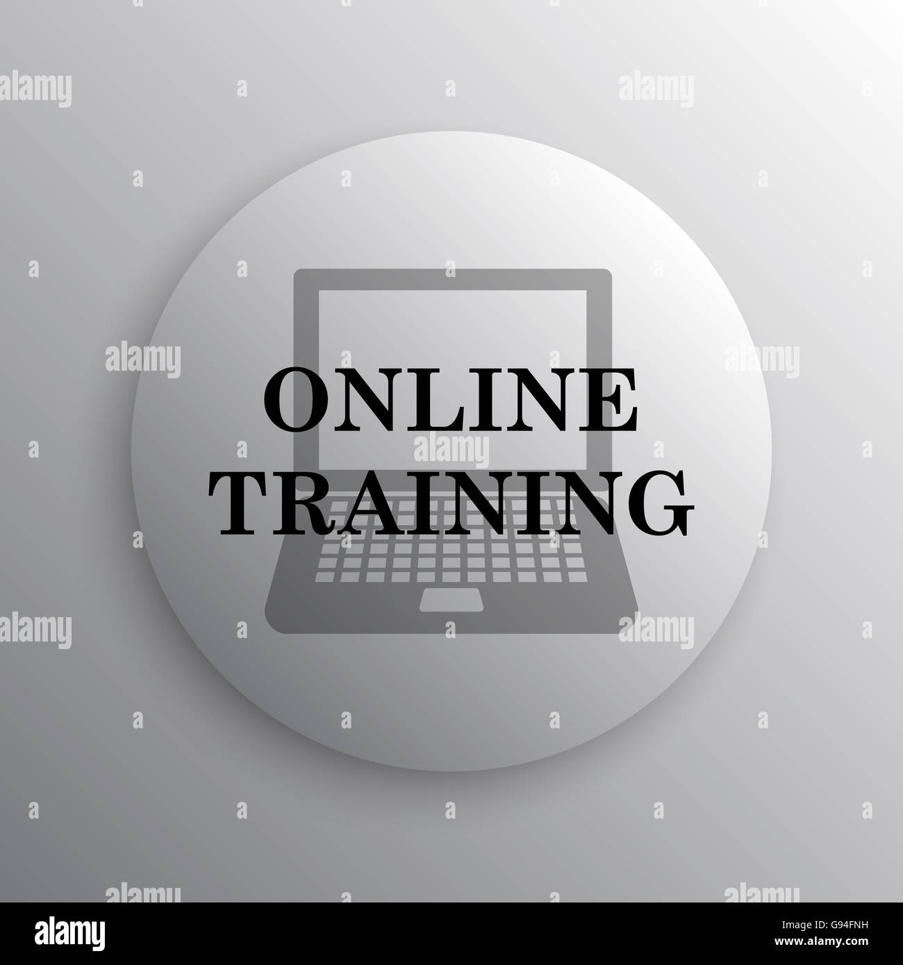 Online training icon. Internet button on white background Stock Photo - Alamy