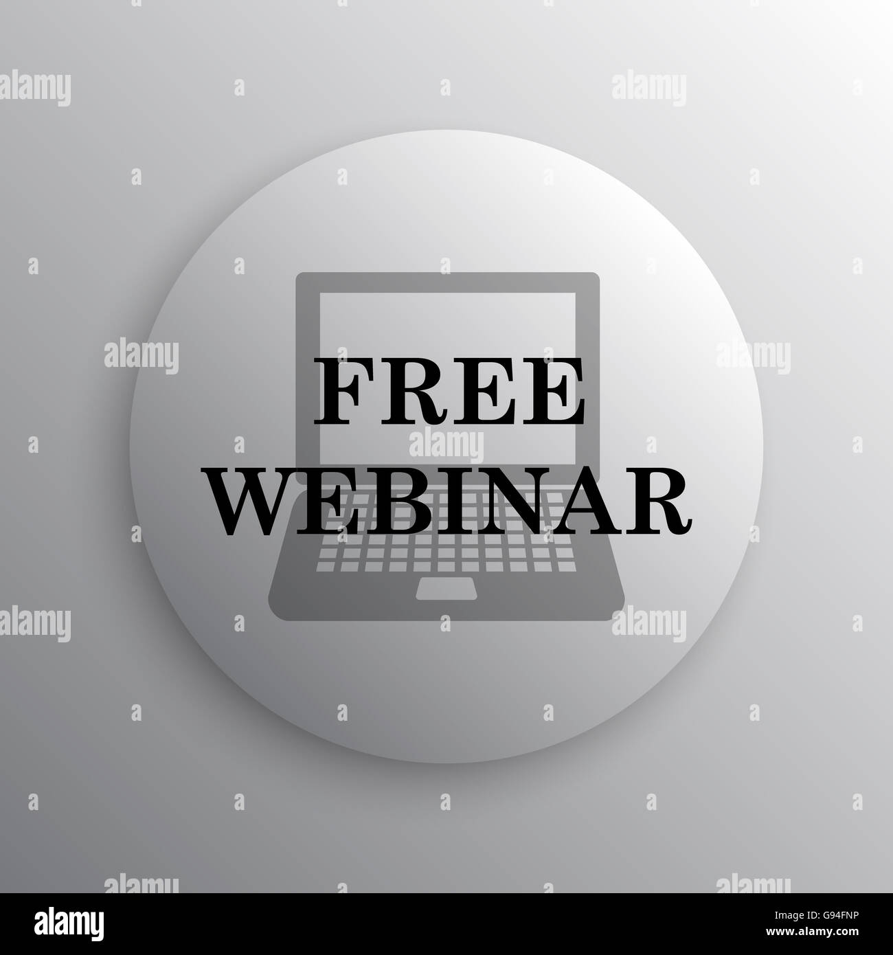 Free webinar icon. Internet button on white background Stock Photo - Alamy
