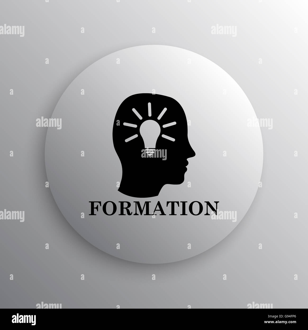 Formation icon. Internet button on white background Stock Photo - Alamy