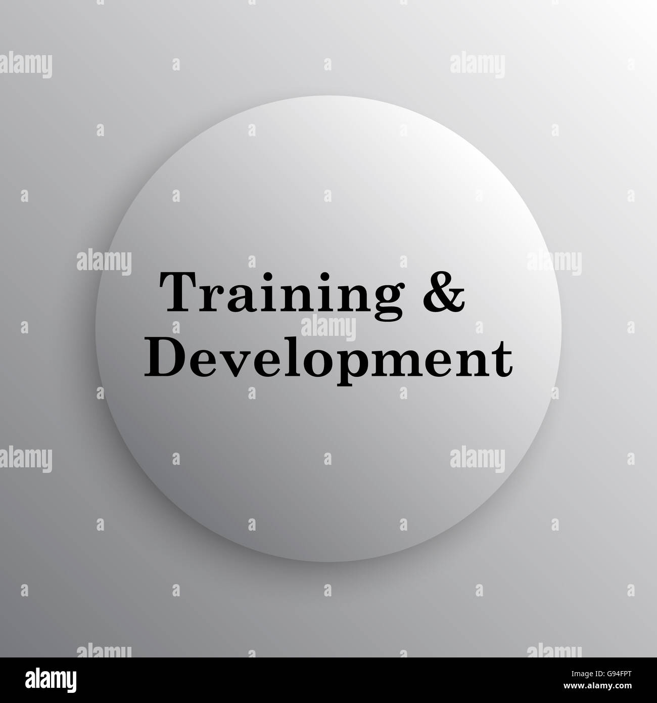 Training and development icon. Internet button on white background ...
