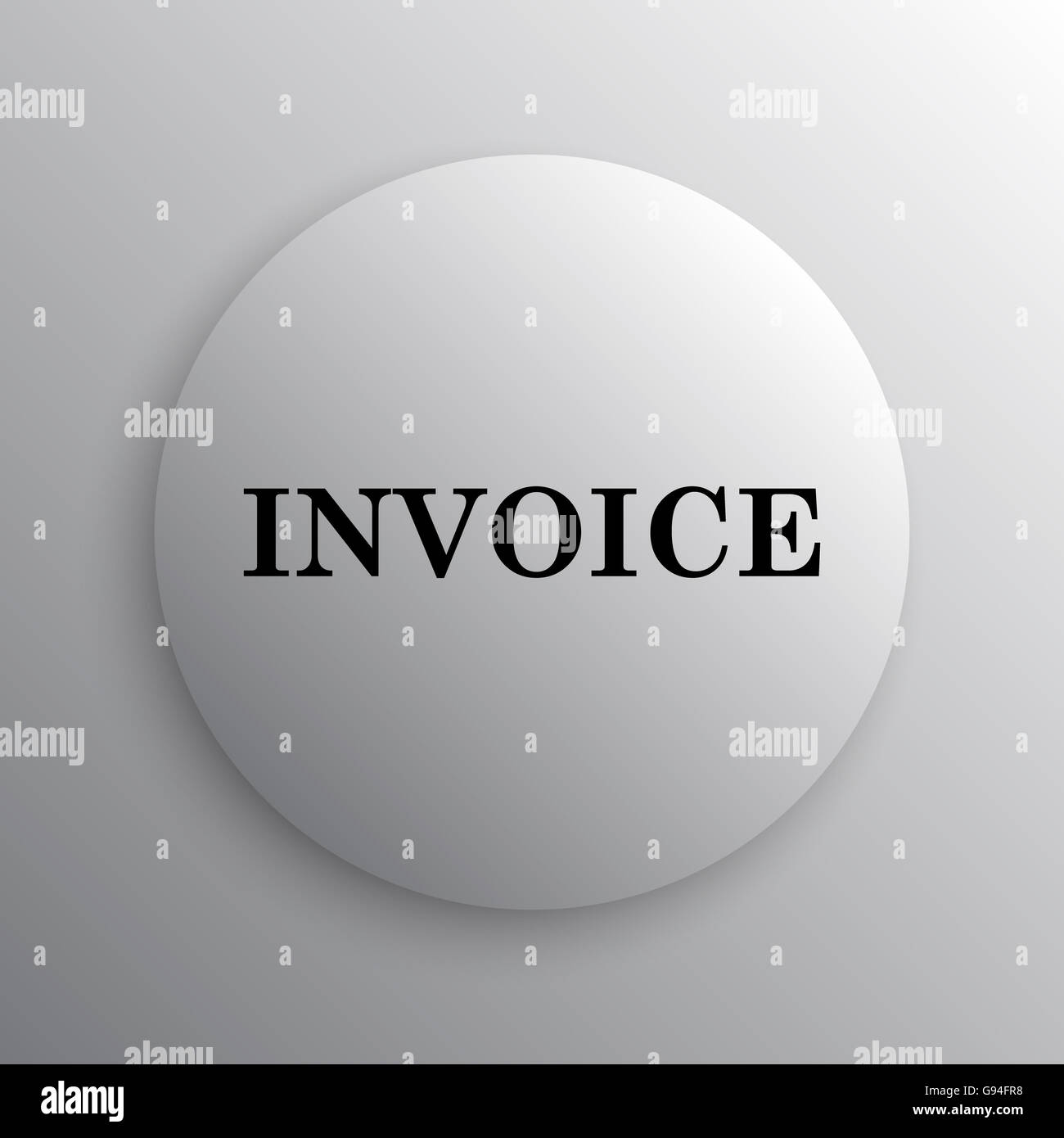 Invoice icon. Internet button on white background Stock Photo - Alamy