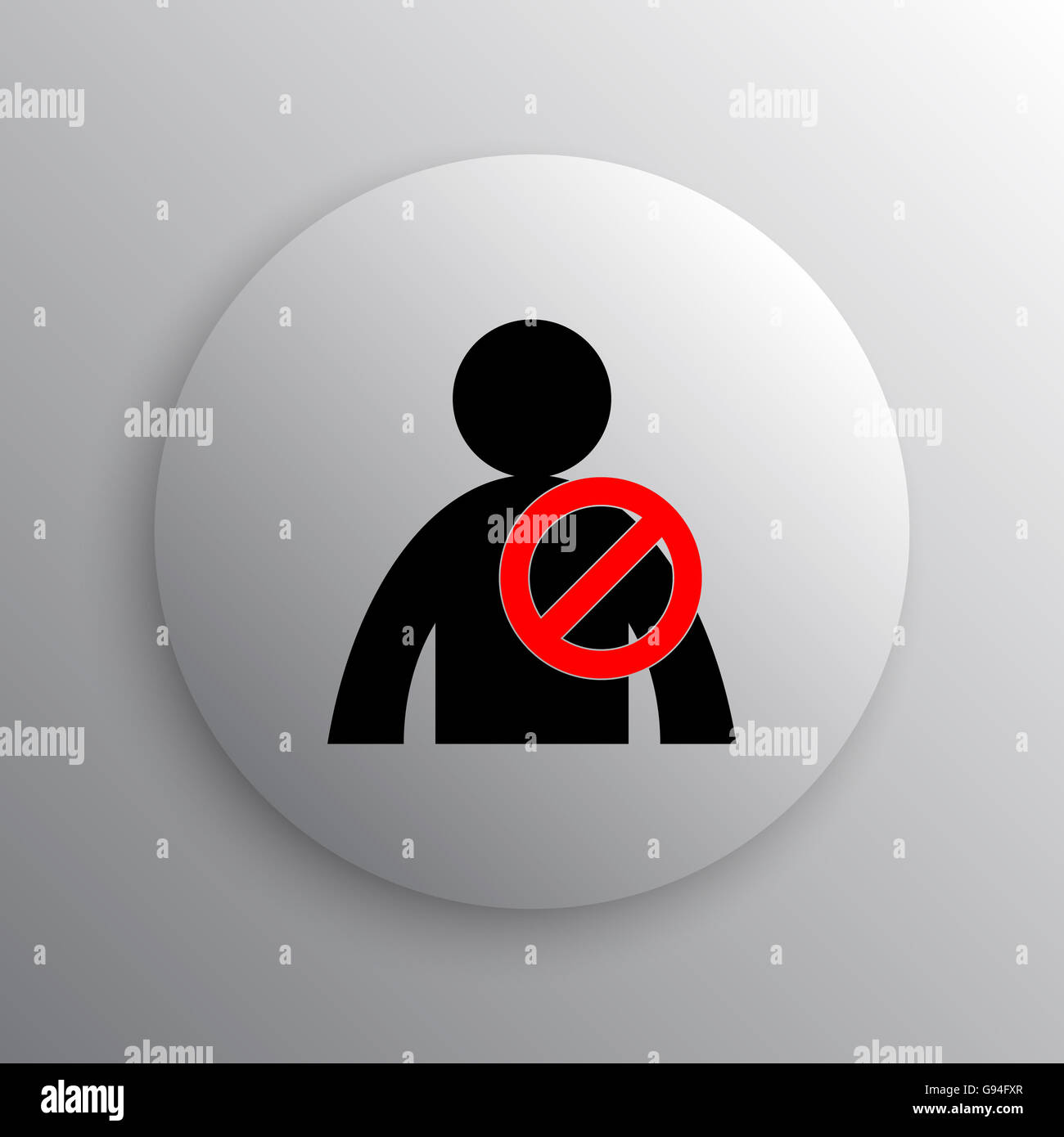 User offline icon. Internet button on white background Stock Photo - Alamy