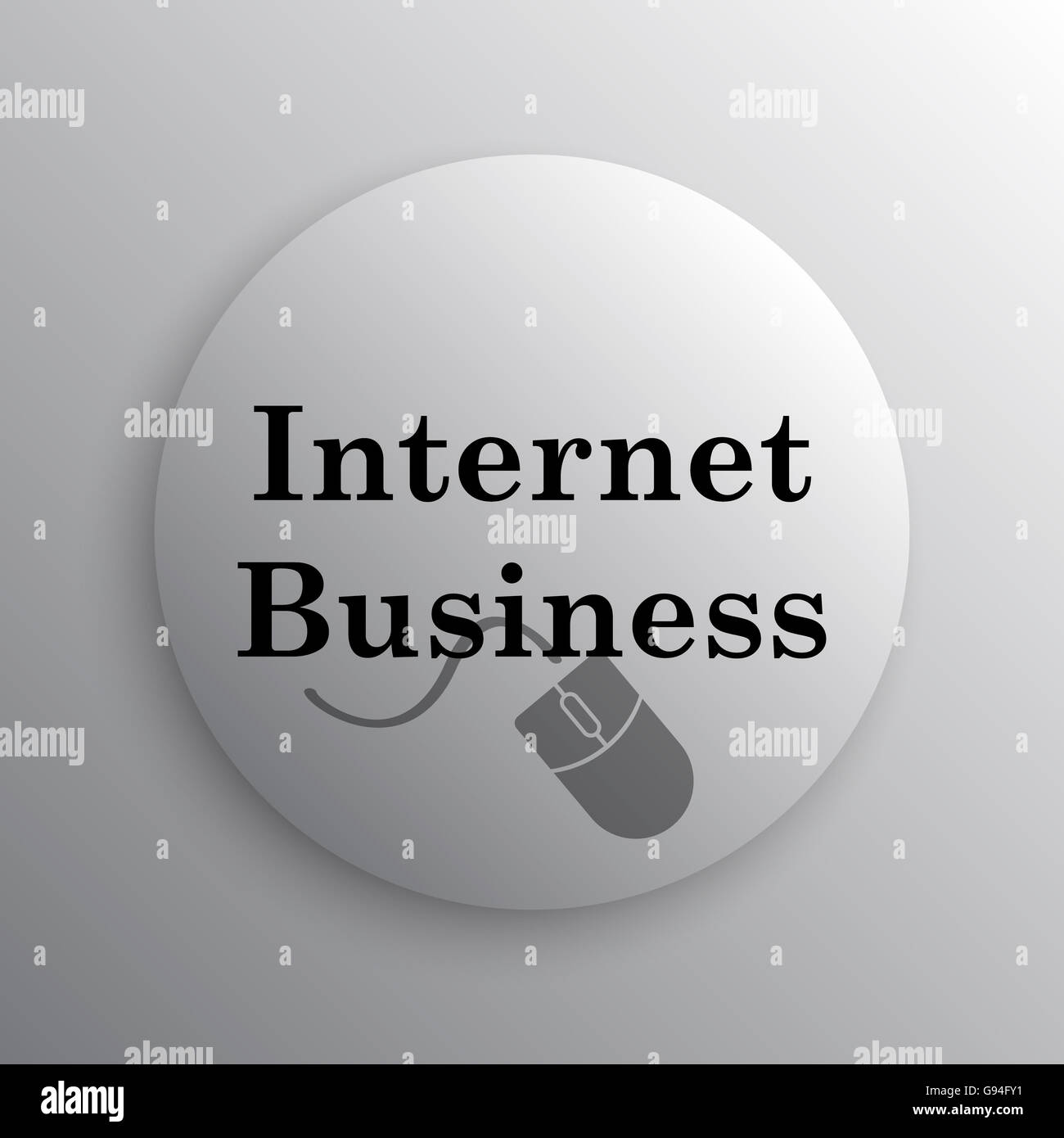 Internet business icon. Internet button on white background Stock Photo ...