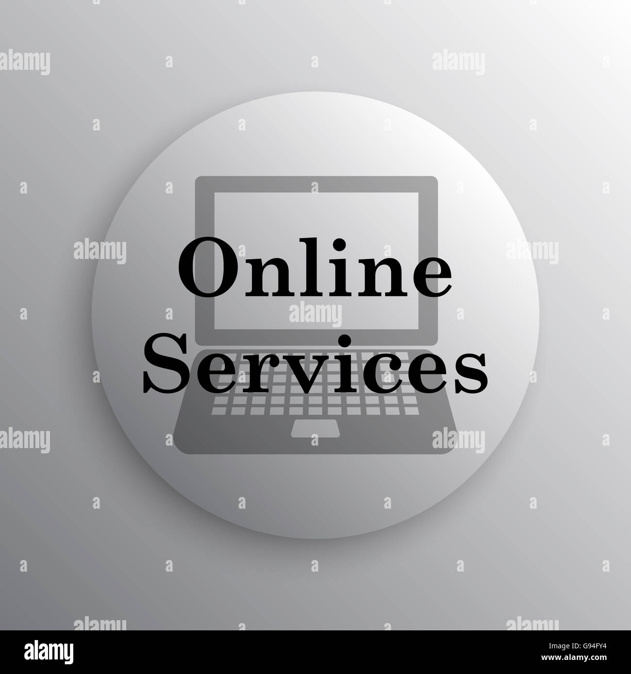 Online services icon. Internet button on white background Stock Photo ...