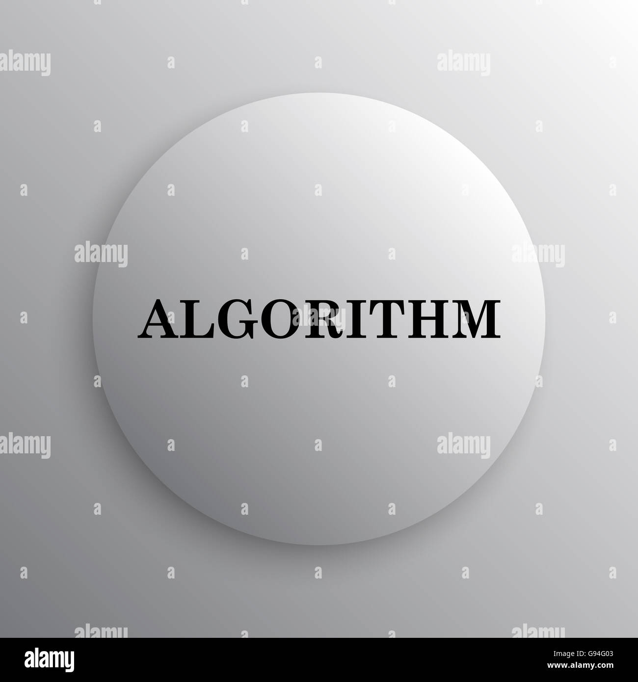 Algorithm icon. Internet button on white background Stock Photo - Alamy