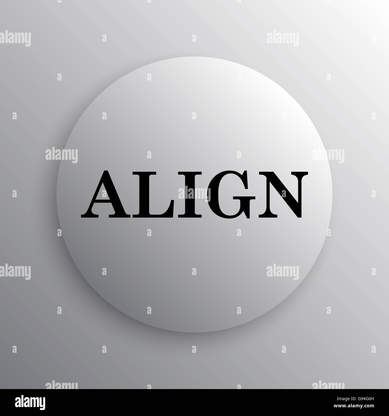 Align icon. Internet button on white background Stock Photo - Alamy