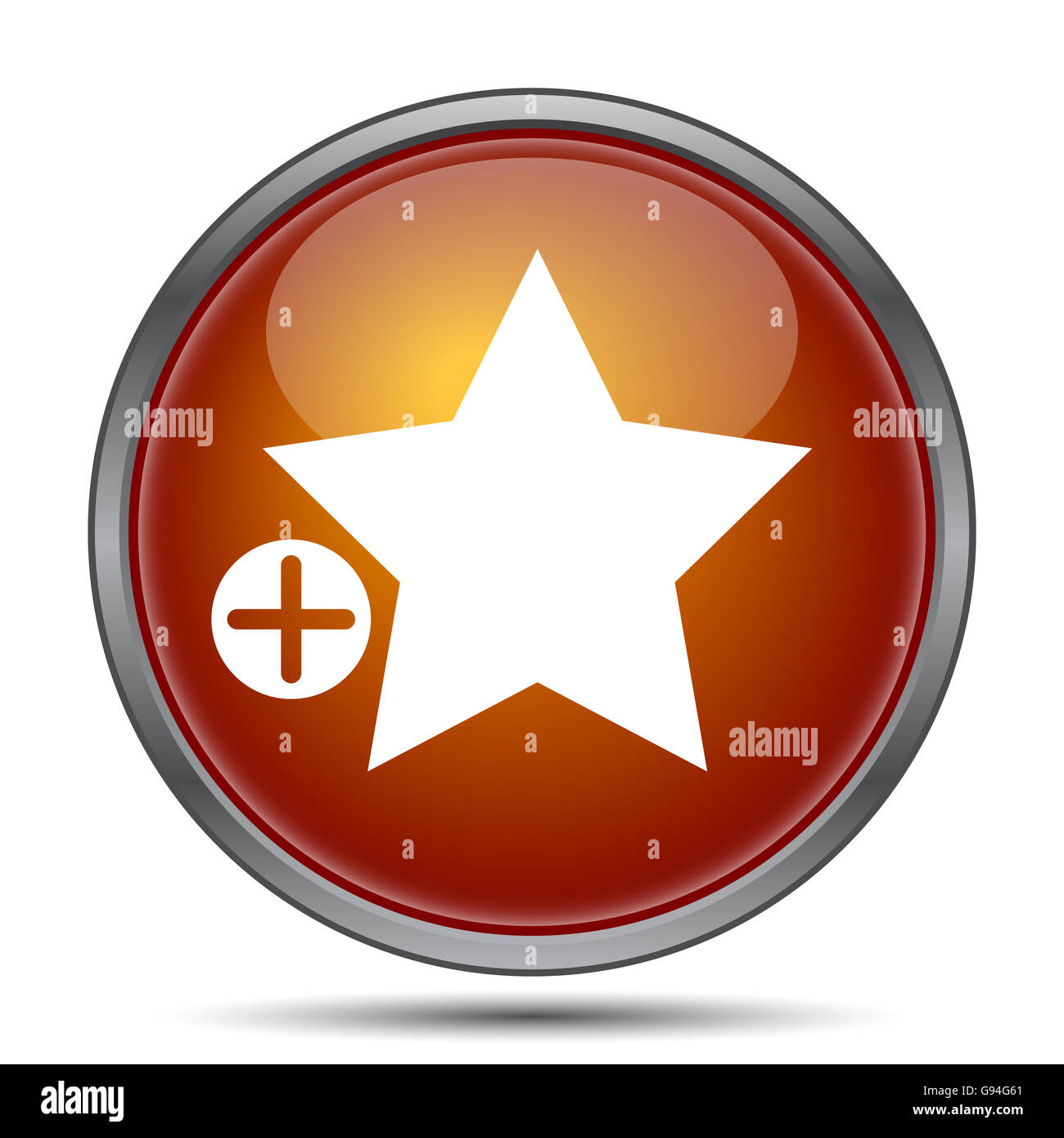 Add to favorites icon. Internet button on white background Stock Photo ...