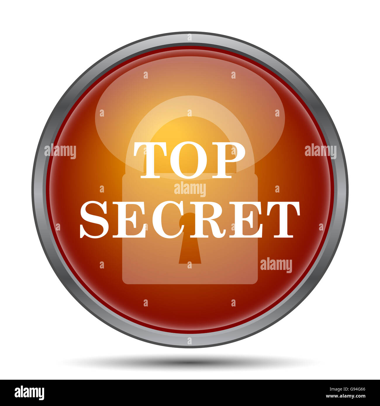 Top secret icon. Internet button on white background Stock Photo - Alamy