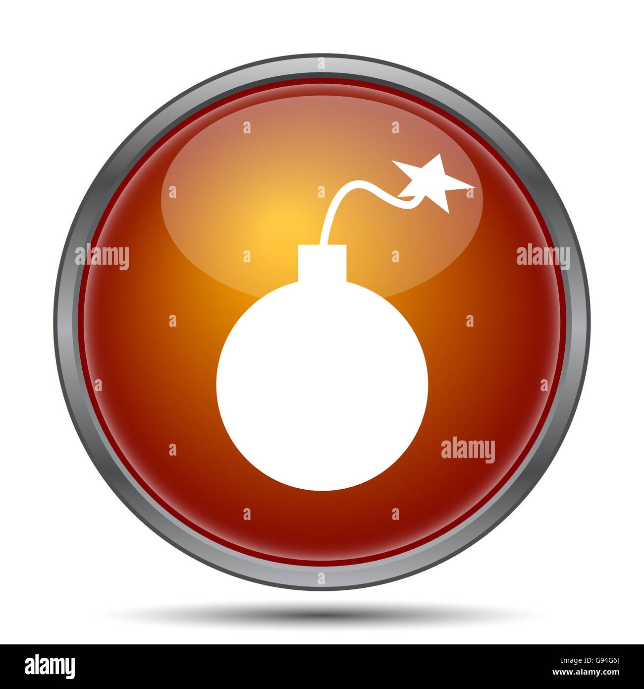 Bomb icon. Internet button on white background Stock Photo - Alamy