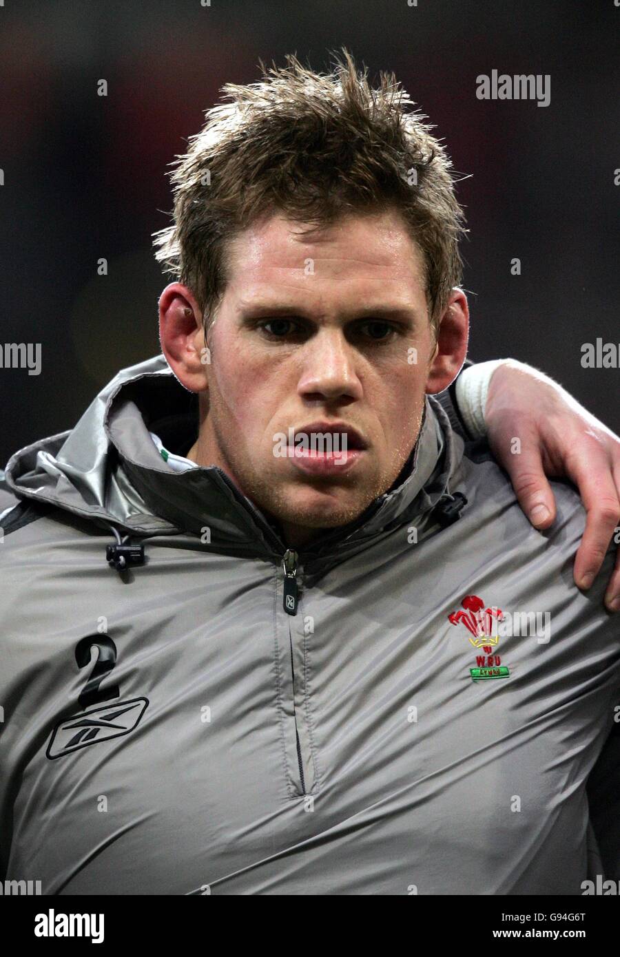 Rhys Thomas lines up for Wales in the RBS 6 Nations match against ...