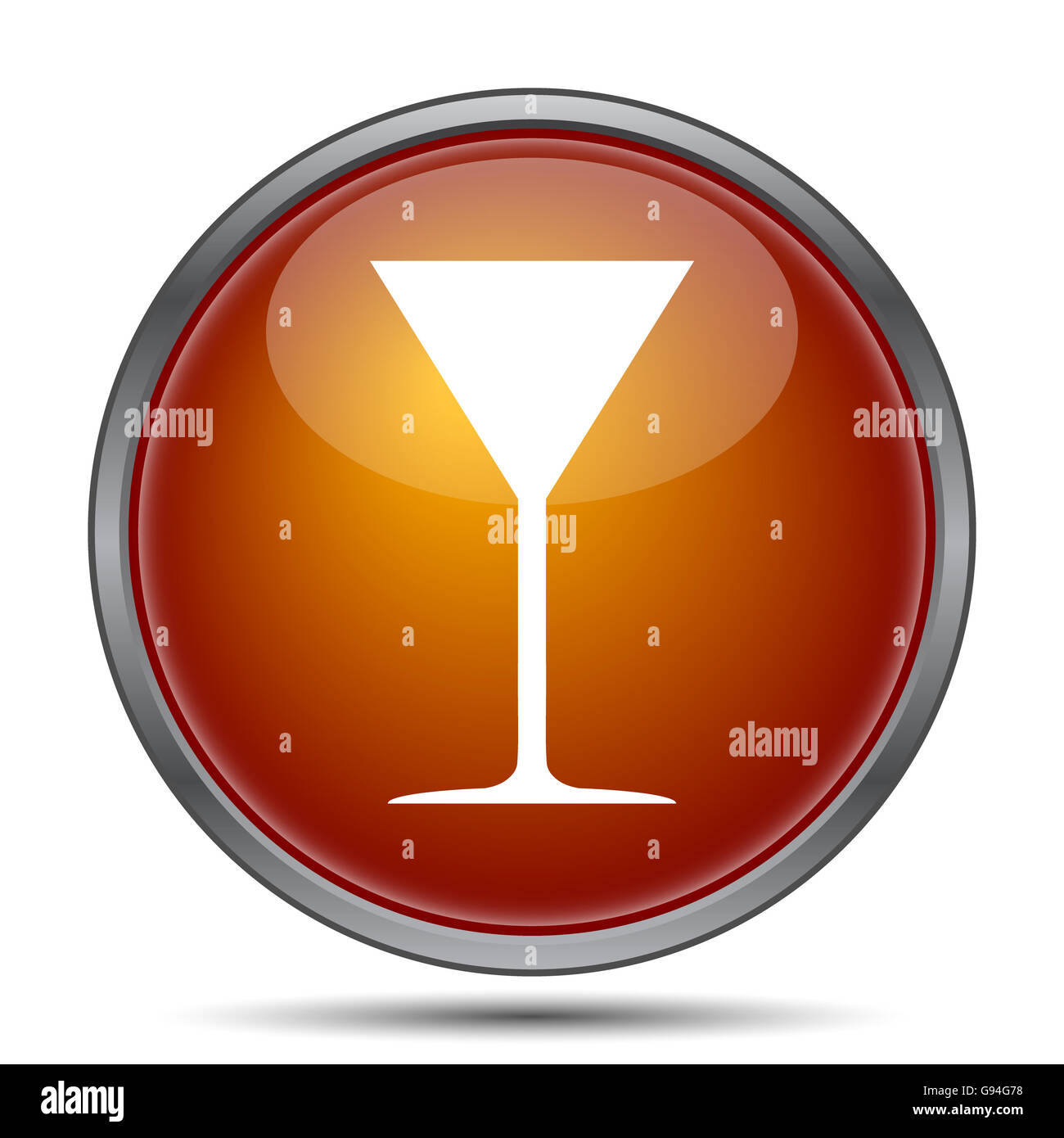 Martini glass icon. Internet button on white background Stock Photo - Alamy