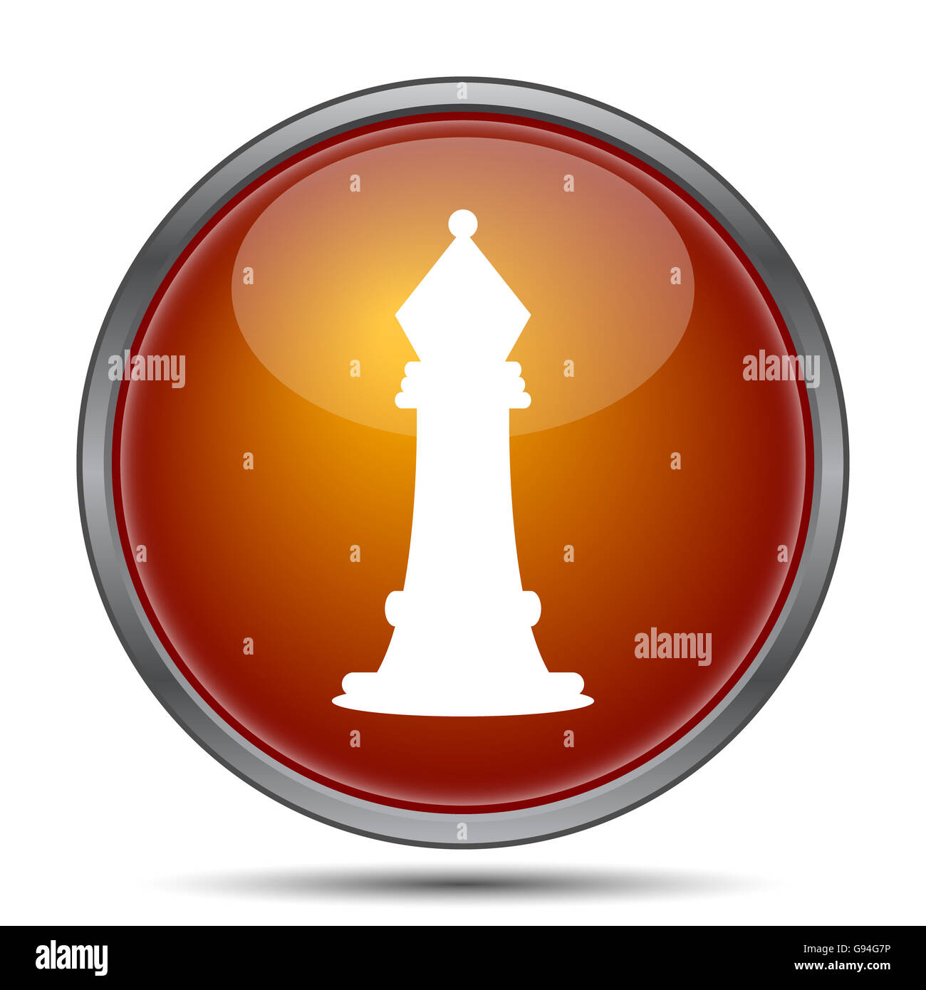 Chess icon. Internet button on white background Stock Photo - Alamy