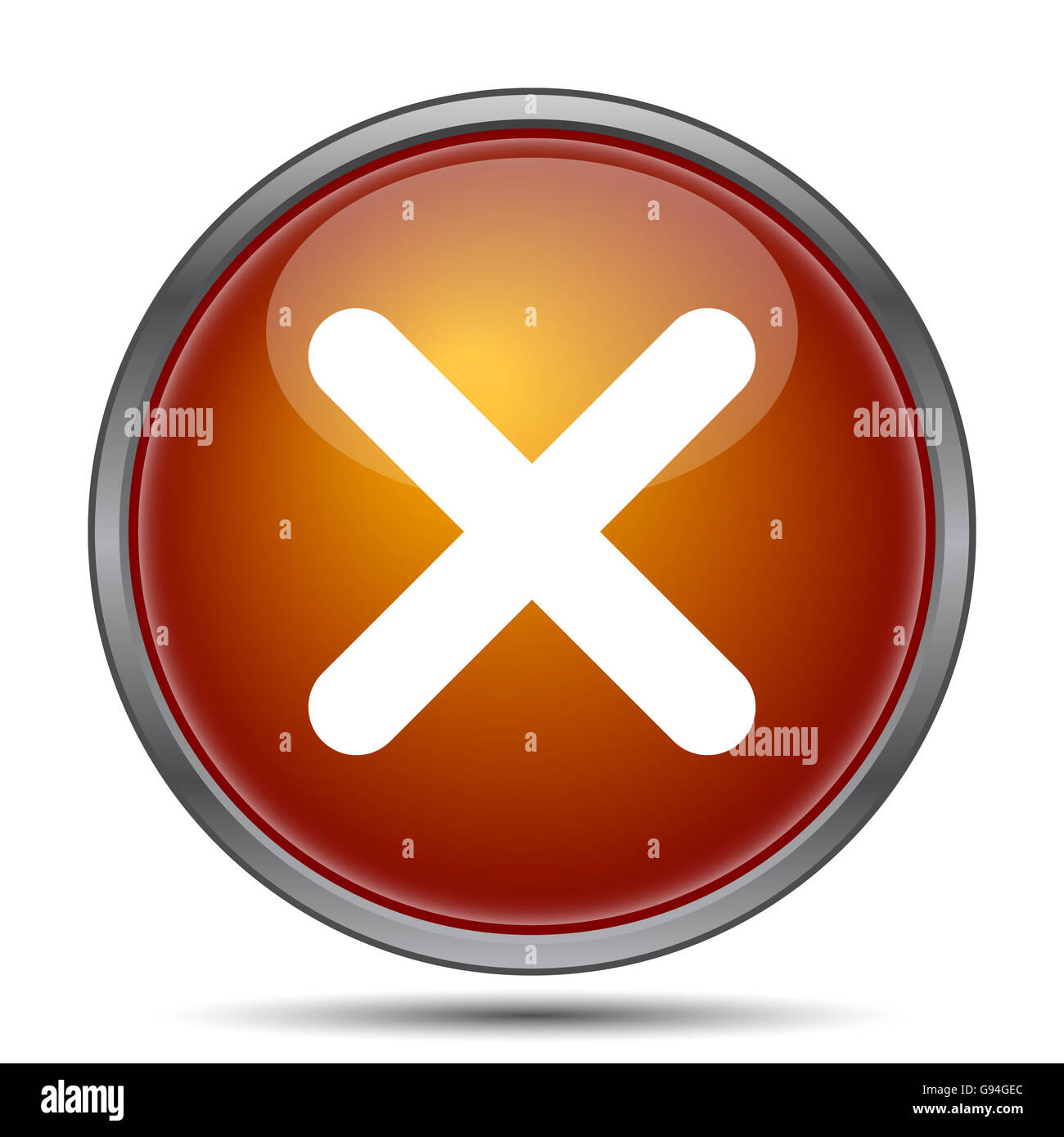 X close icon. Internet button on white background Stock Photo - Alamy