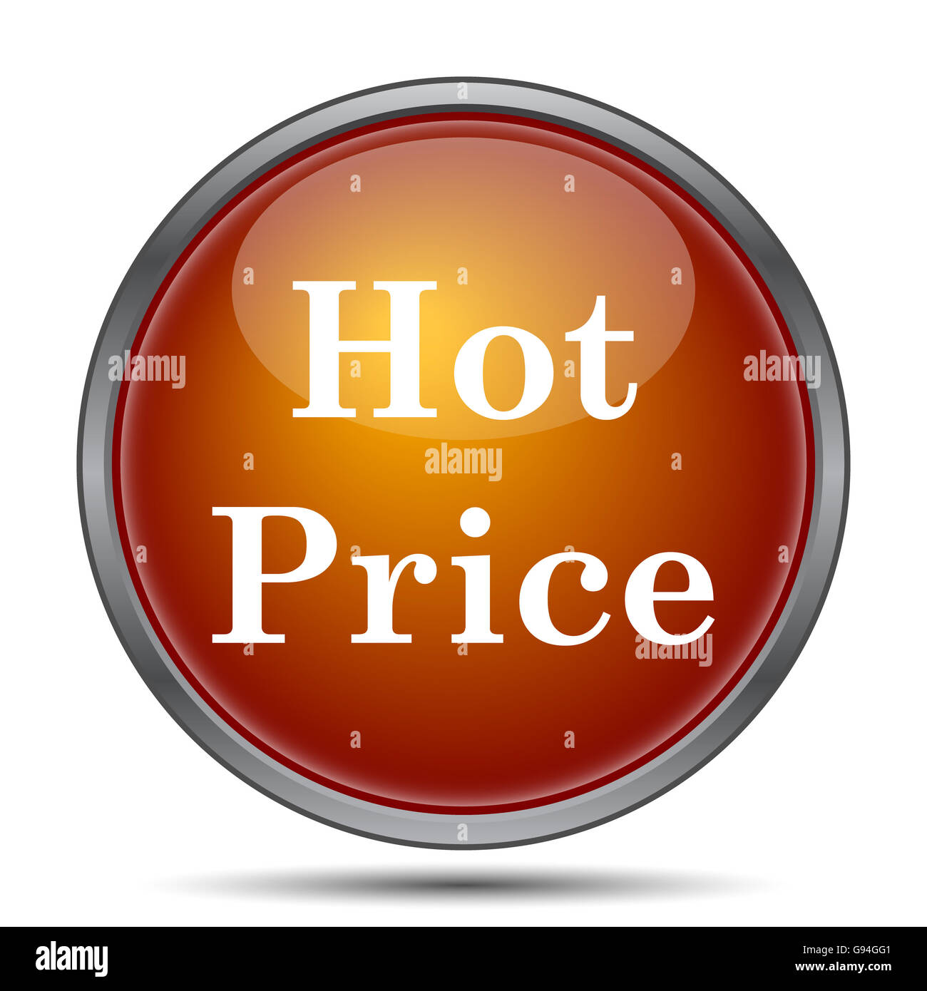 Hot price icon. Internet button on white background Stock Photo - Alamy