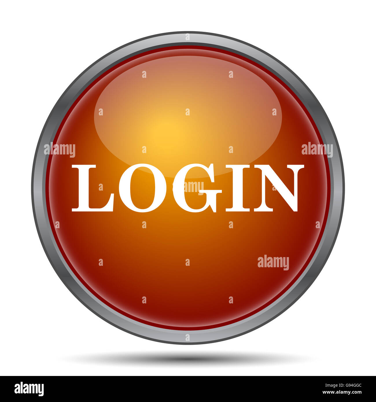 Login icon. Internet button on white background Stock Photo - Alamy